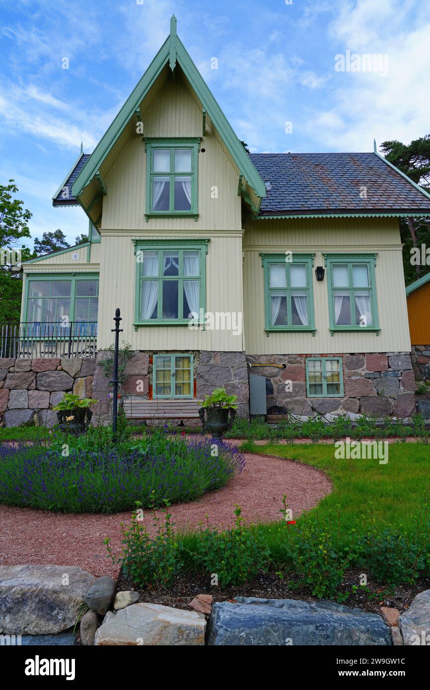 HVITSTEN, NORWAY -2 JUL 2023- View of the Edvard Munch Villa Ramme ...