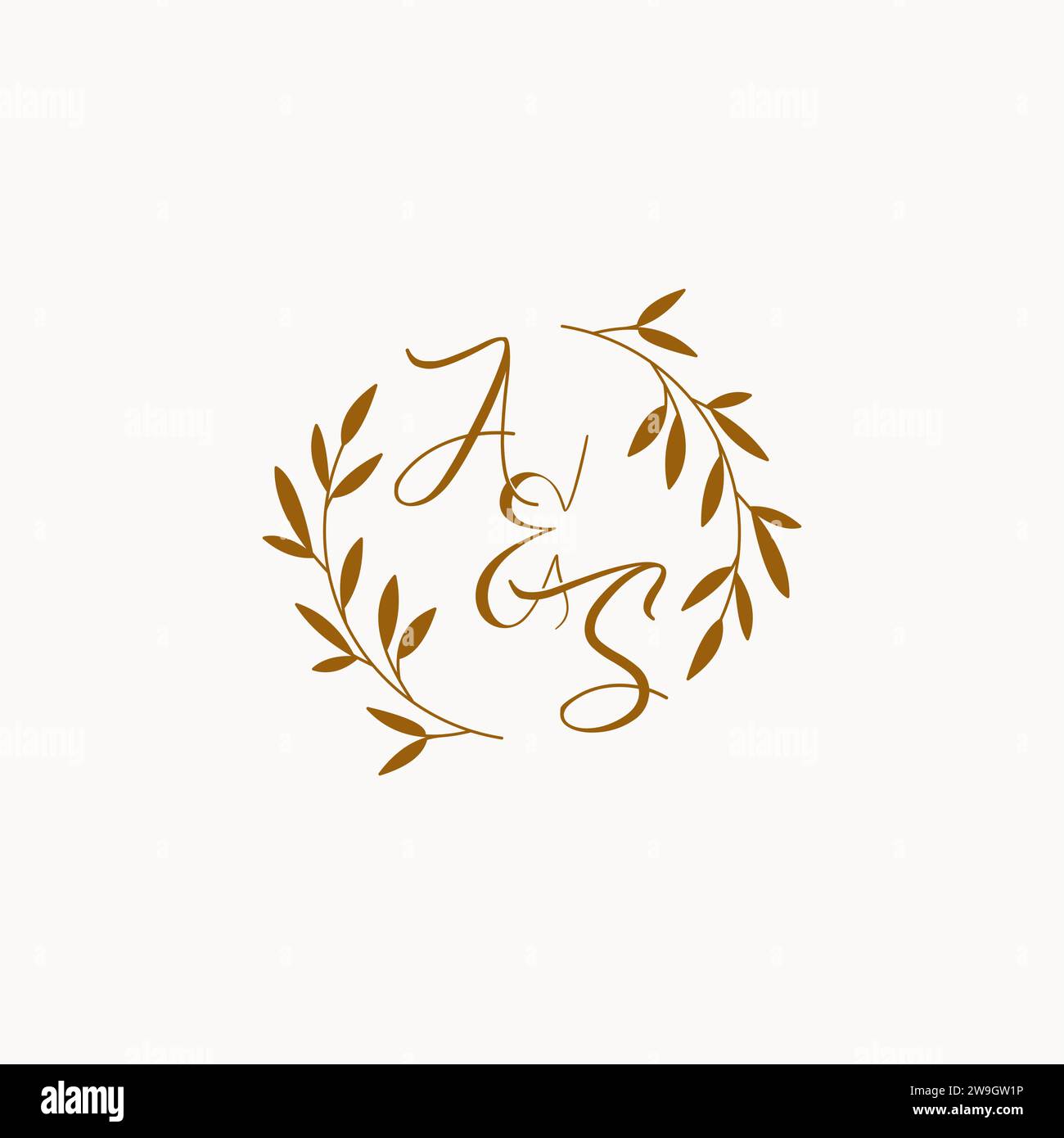 AS initial wedding monogram logo design Stock Vector Image & Art - Alamy