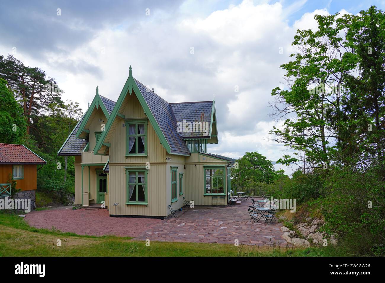 HVITSTEN, NORWAY -2 JUL 2023- View of the Edvard Munch Villa Ramme ...