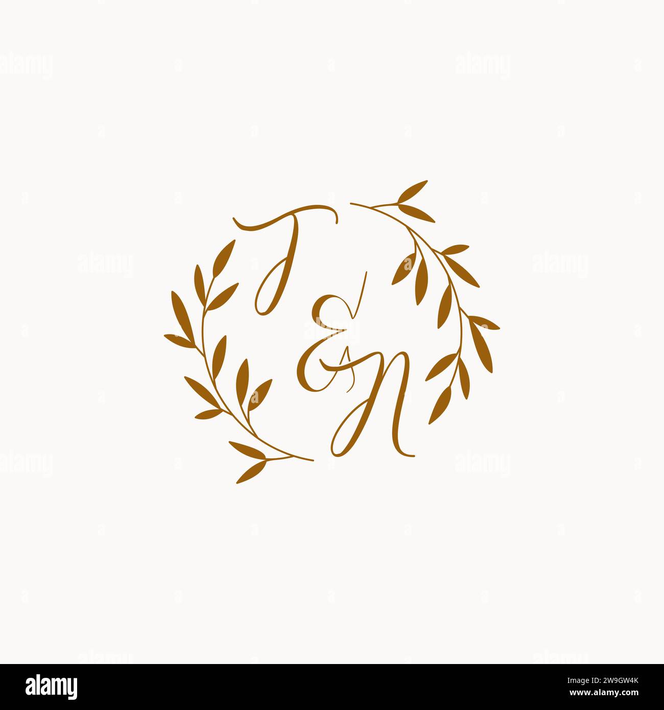 TN initial wedding monogram logo design Stock Vector Image & Art - Alamy