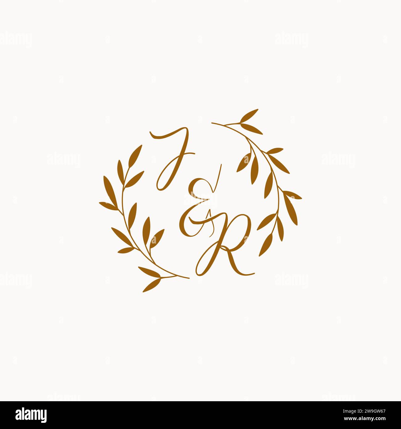 JR initial wedding monogram logo design Stock Vector Image & Art - Alamy