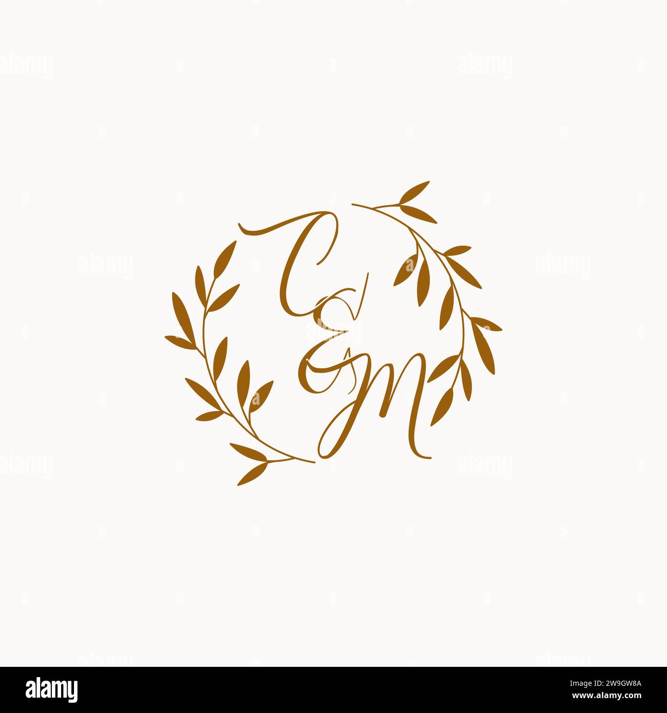 CM initial wedding monogram logo design Stock Vector Image & Art - Alamy