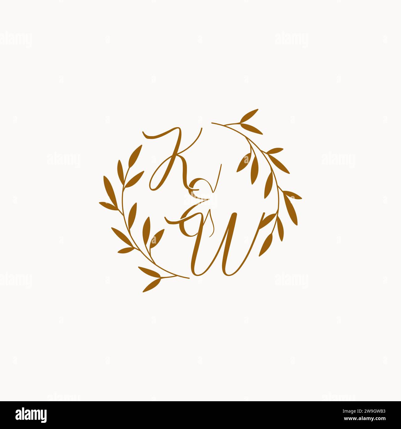 Kw initials logo hi-res stock photography and images - Alamy