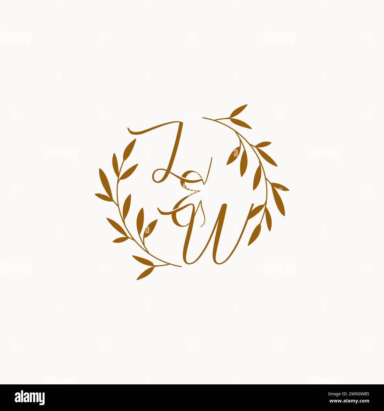 LW initial wedding monogram logo design Stock Vector Image & Art - Alamy