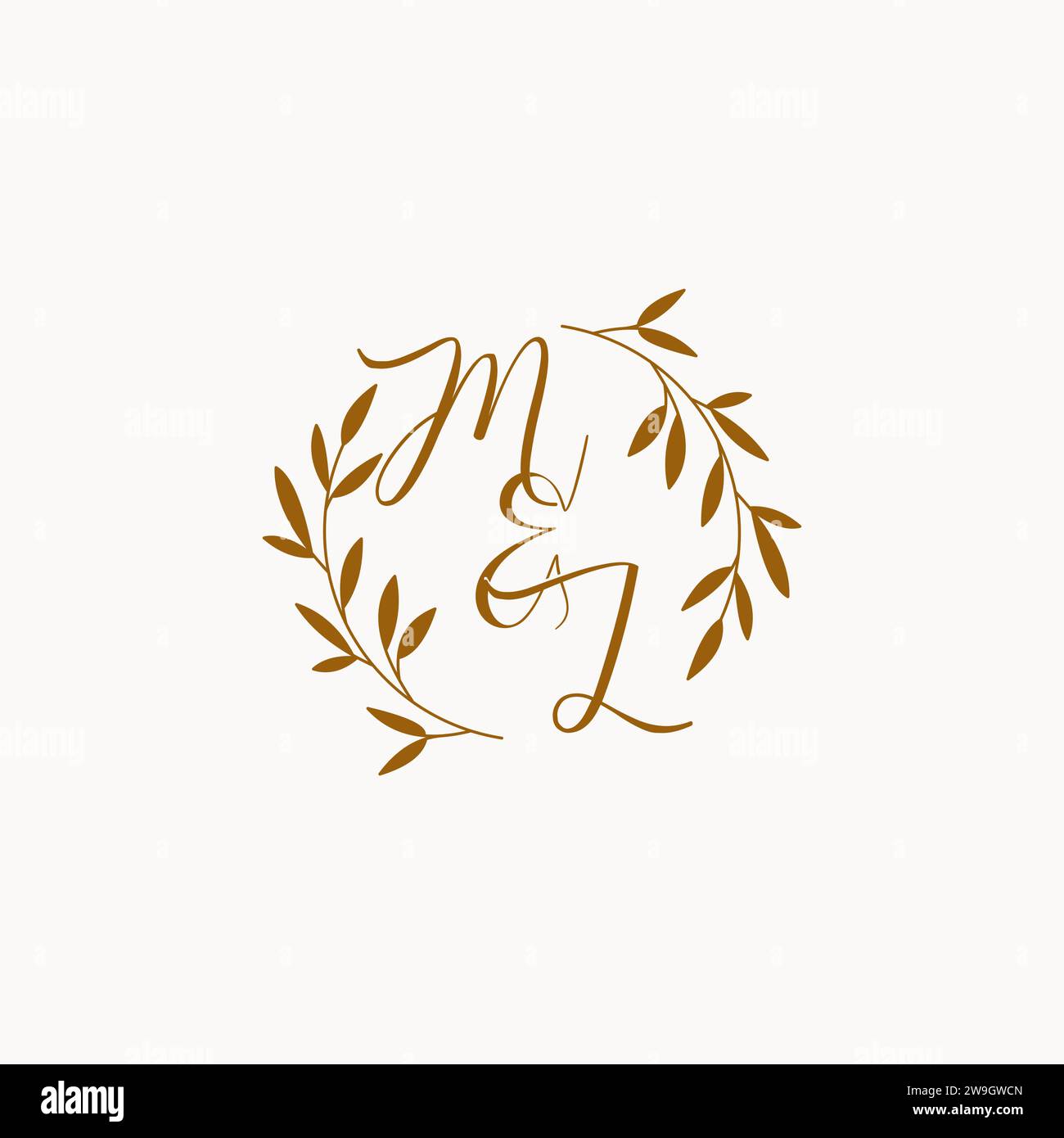 ML initial wedding monogram logo design Stock Vector Image & Art - Alamy