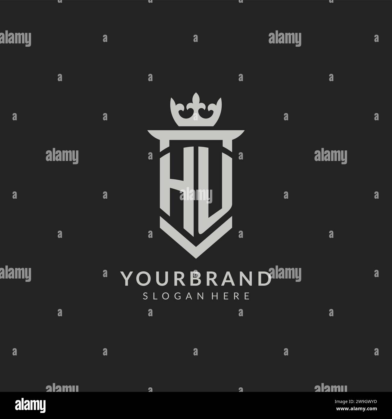 Initial HU shield and crown logo style vector graphic Stock Vector Image & Art - Alamy