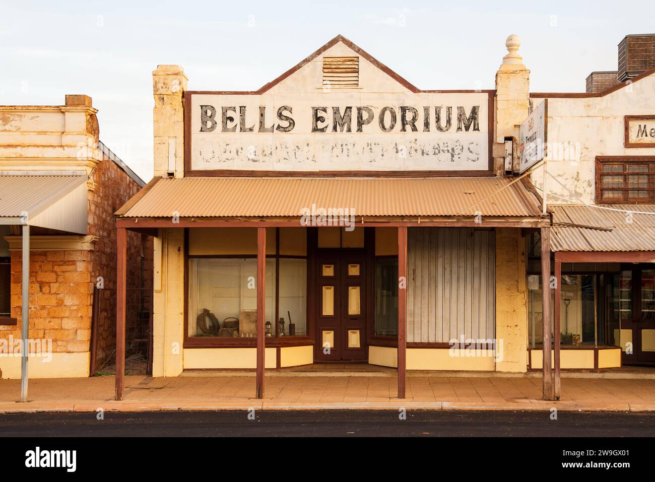 Bells Emporium historic store along the main street of Cue, a gold rush ...
