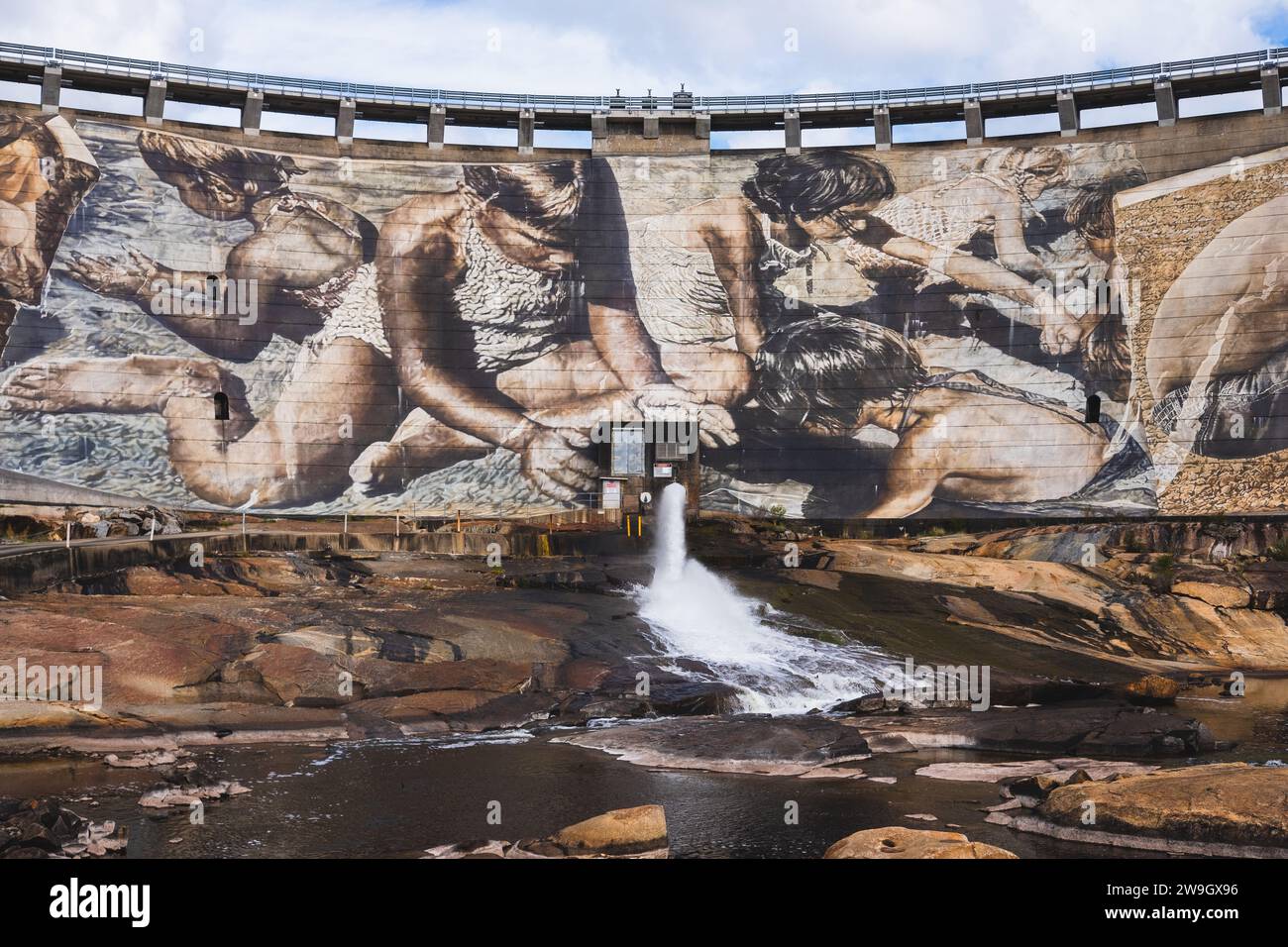 The world record breaking mural titled Reflections, painted onto the ...