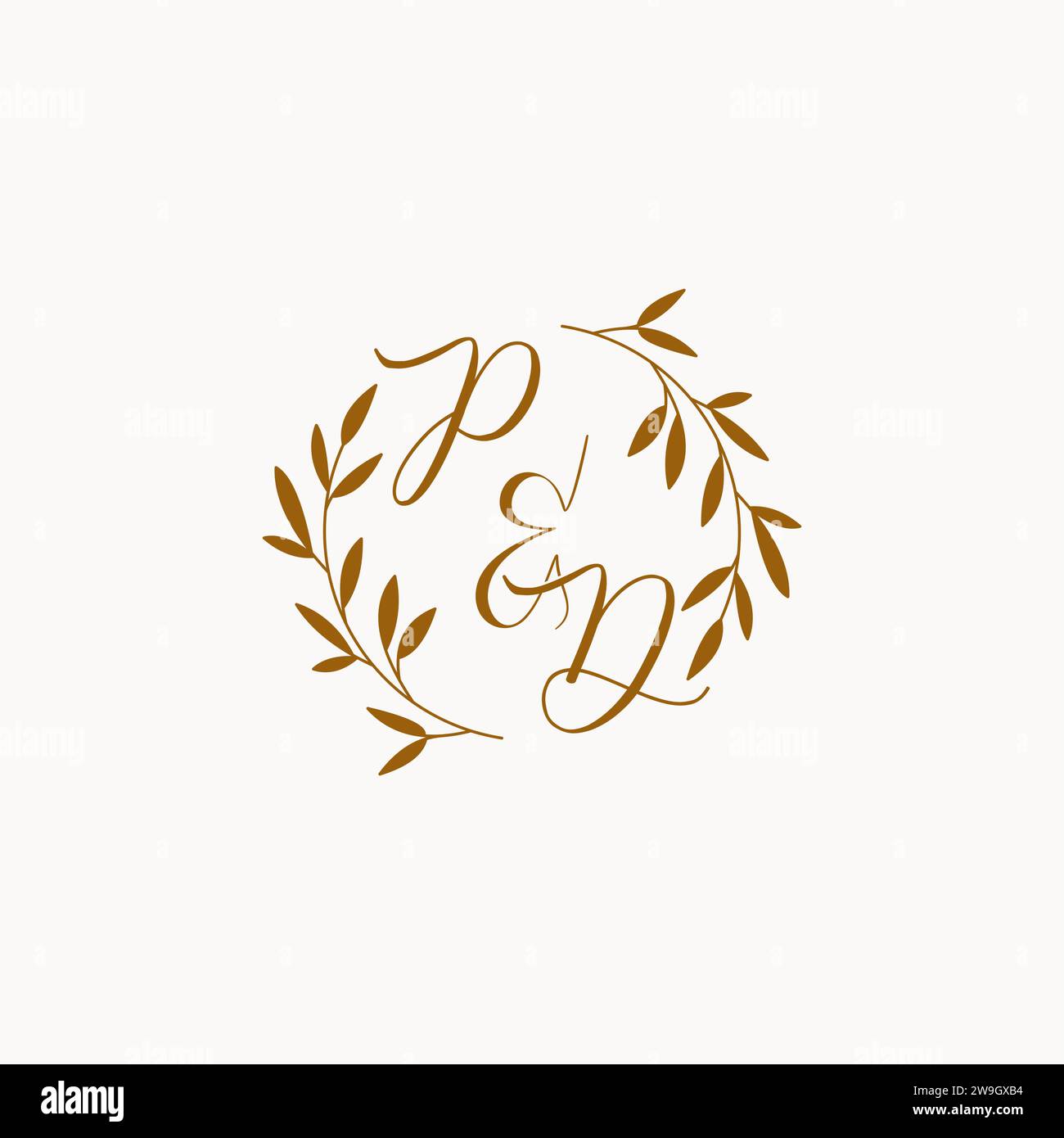 PD initial wedding monogram logo design Stock Vector Image & Art - Alamy