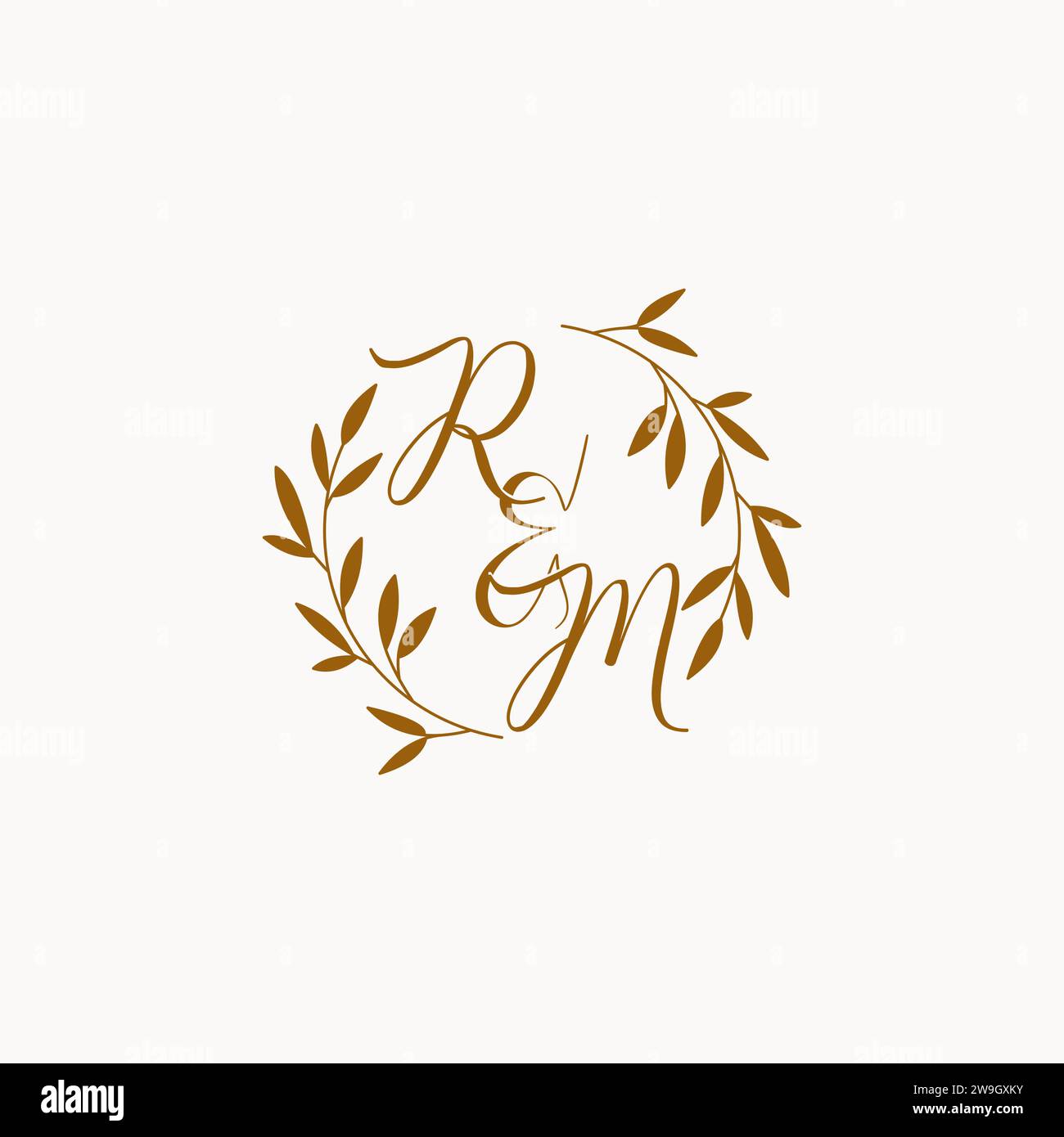 Initial monogram letter rm Cut Out Stock Images & Pictures - Alamy