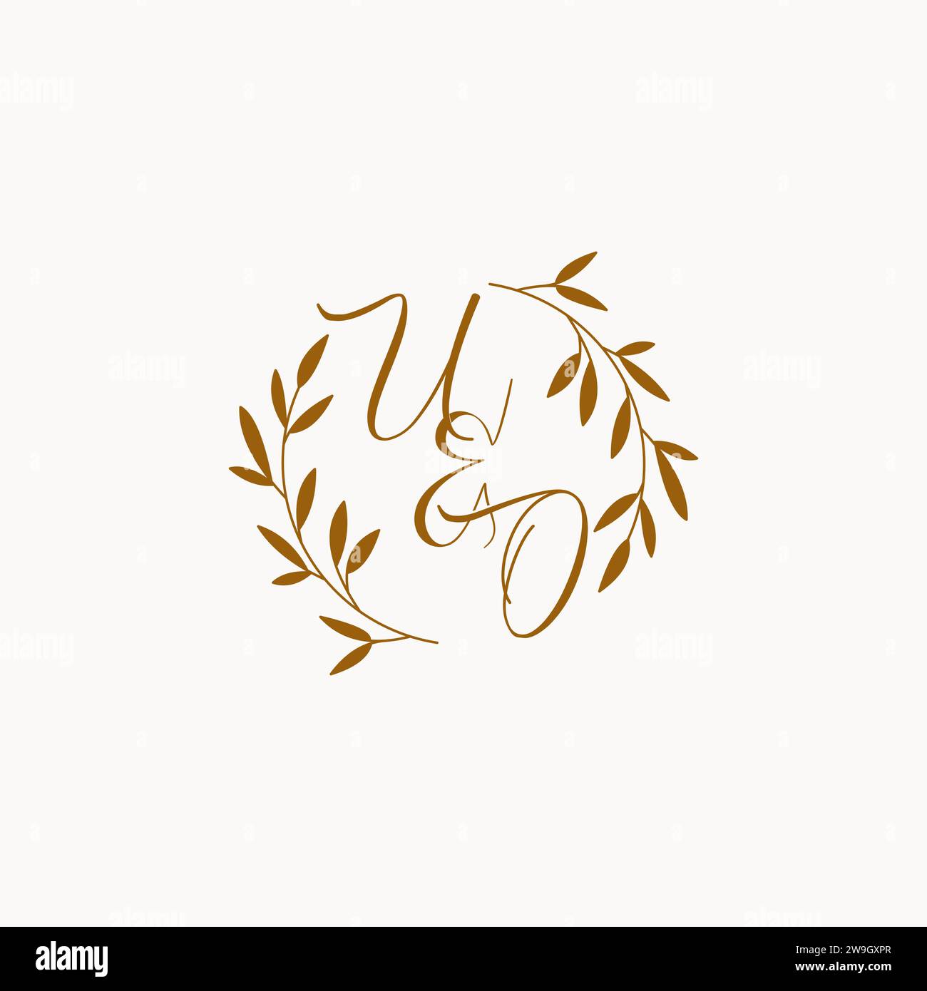 UO initial wedding monogram logo design Stock Vector Image & Art - Alamy