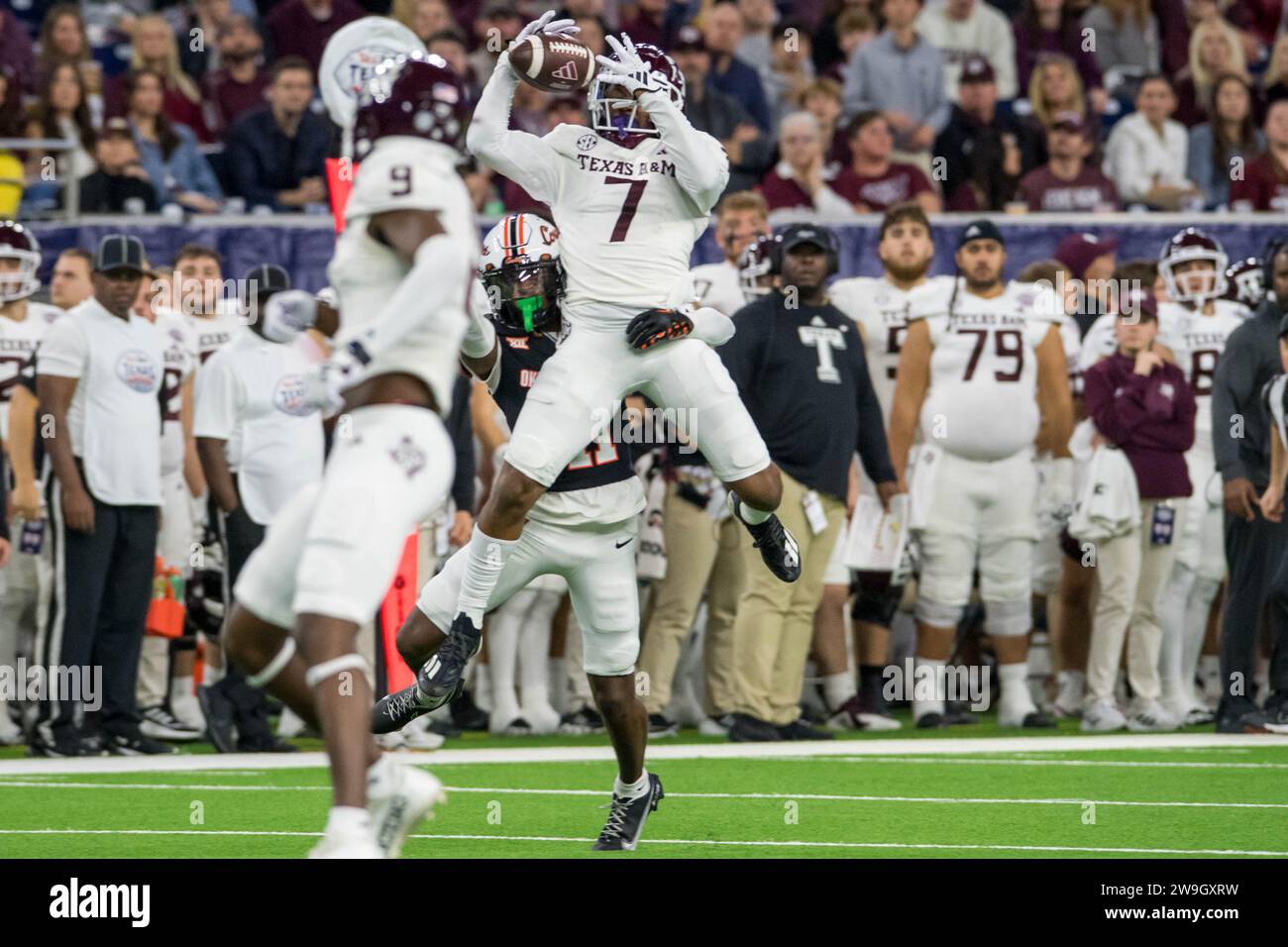 Houston, TX, USA. 27th Dec, 2023. Texas A&M Aggies wide receiver Moose ...