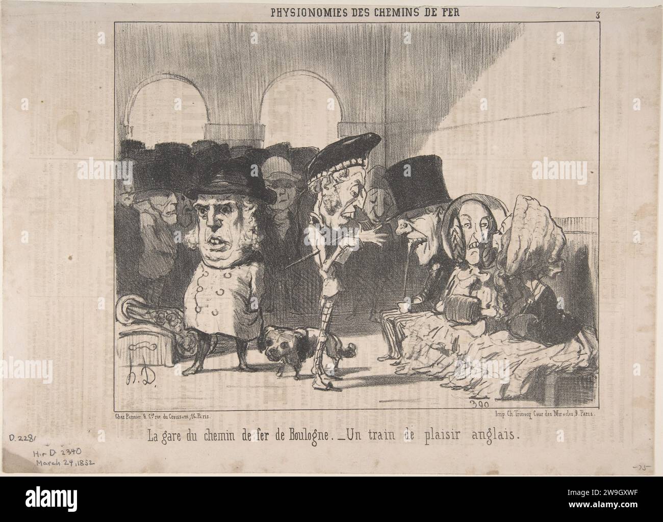 The Boulogne Train Station. An English Excursion Train (La gare de ...