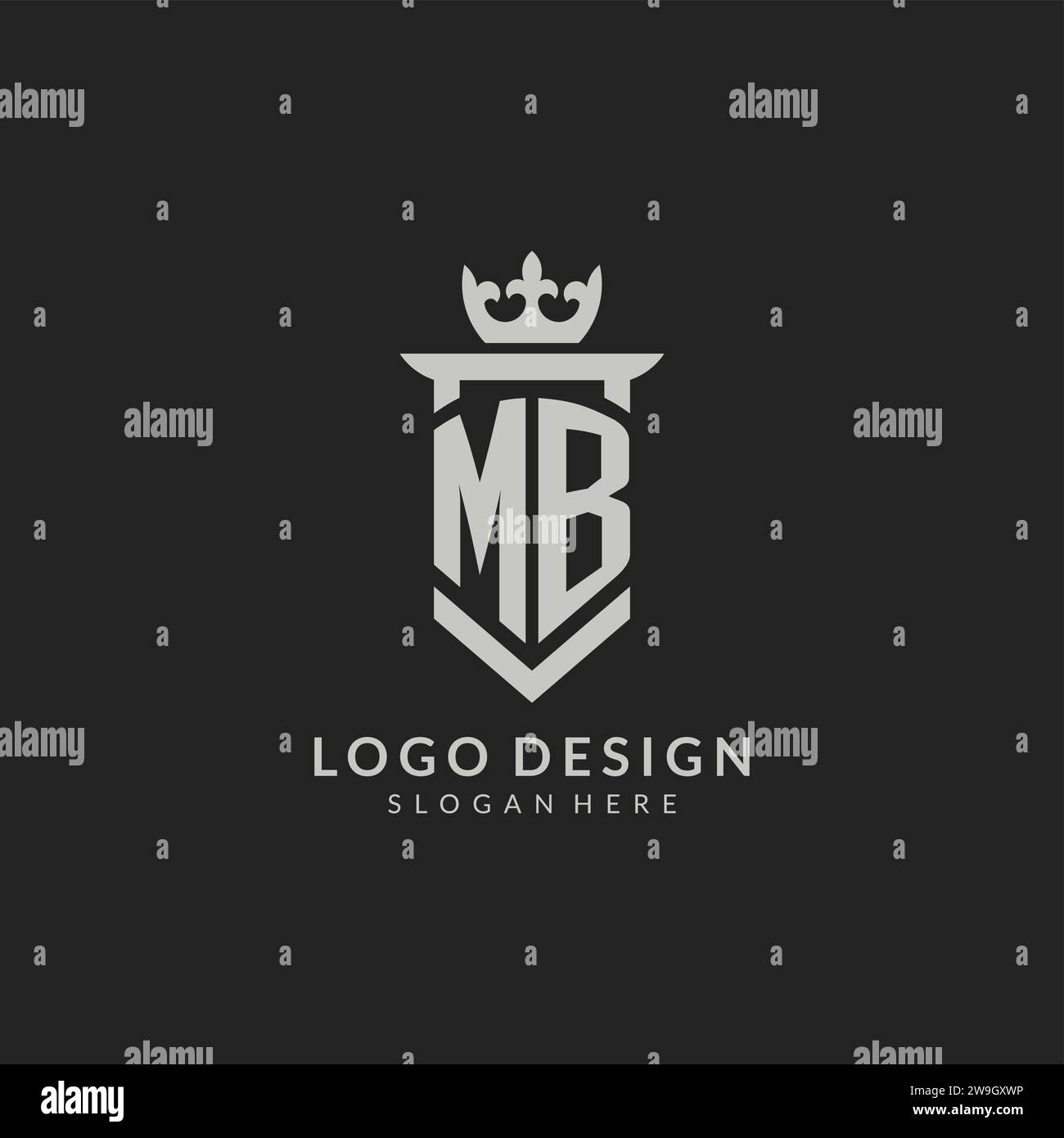Initial MB shield and crown logo style vector graphic Stock Vector ... Initial MB shield and crown logo style vector graphic Stock Vector ...
