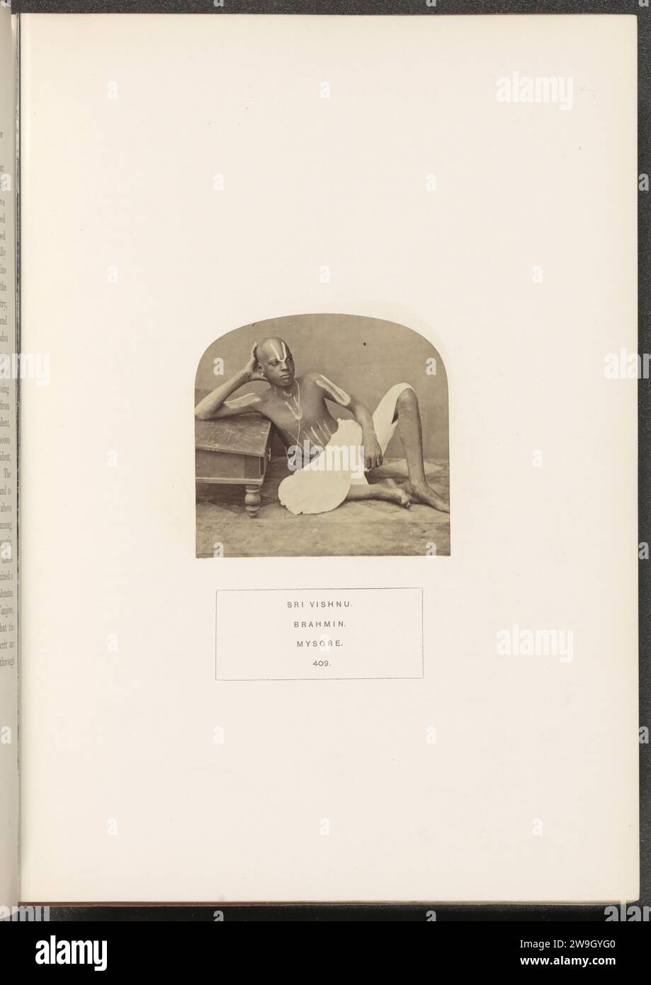 Portrait of an unknown Vaishnava from Mysore, c. 1865 - in or before ...