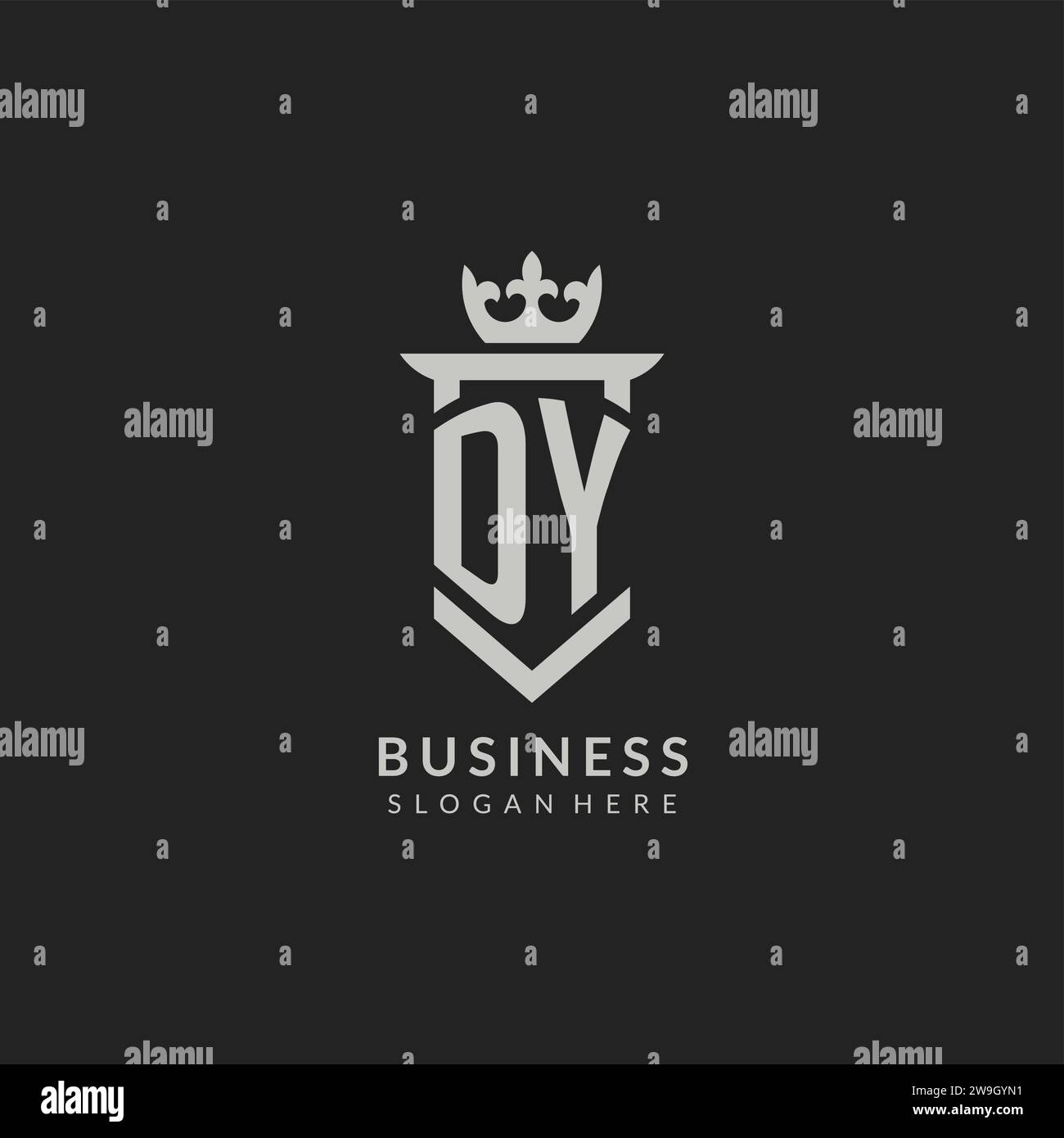 Initial DY shield and crown logo style vector graphic Stock Vector Image & Art - Alamy