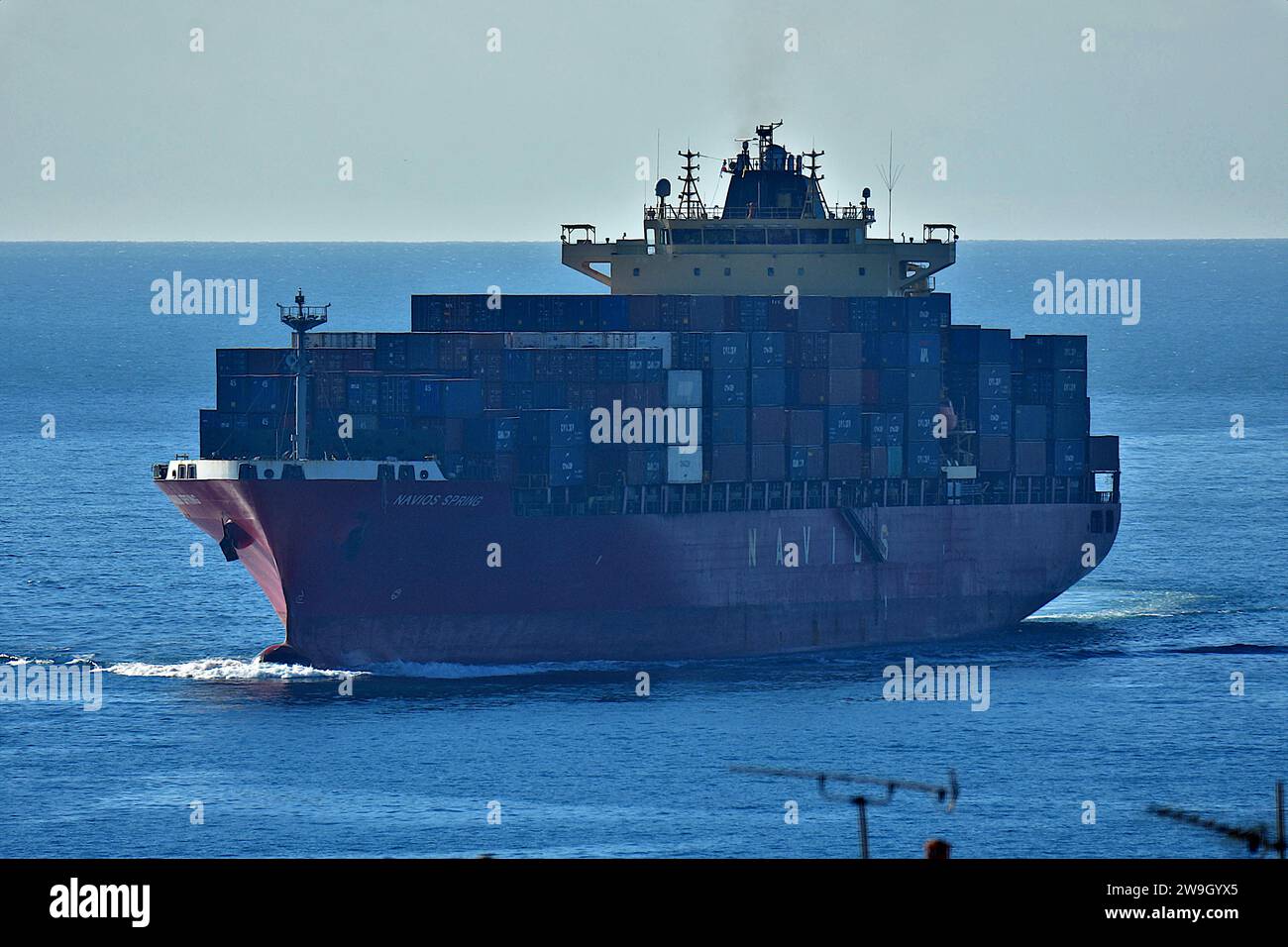 Marseille, France. 27th Dec, 2023. The container ship Navios Spring ...