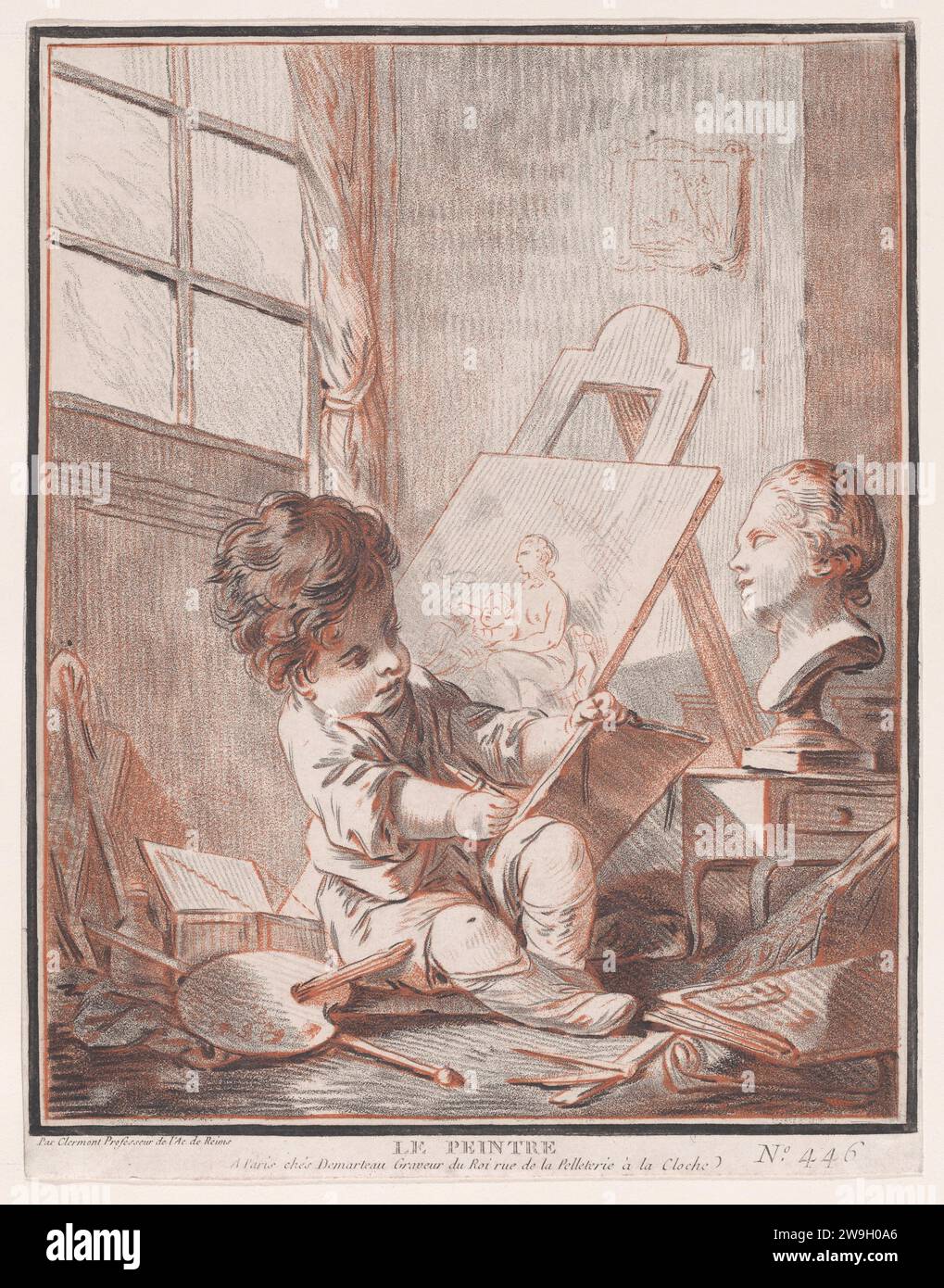 The Painter 1953 by Gilles Demarteau Stock Photo - Alamy