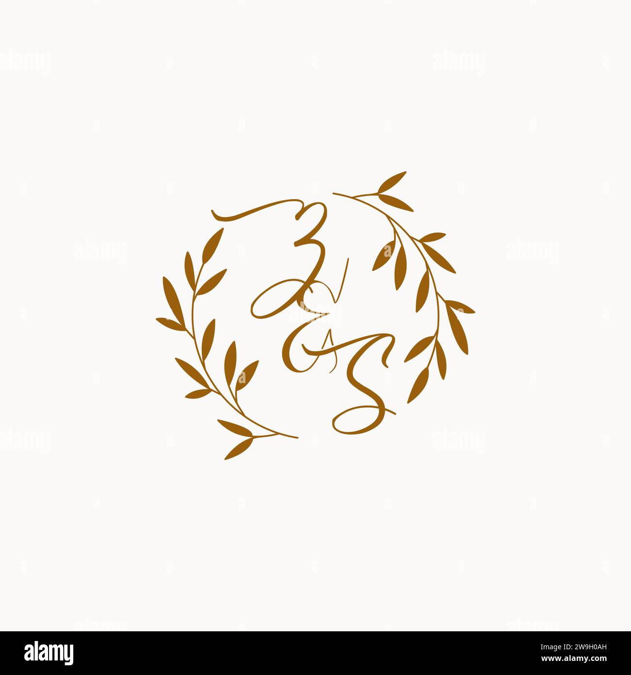 ZS initial wedding monogram logo design Stock Vector Image & Art - Alamy