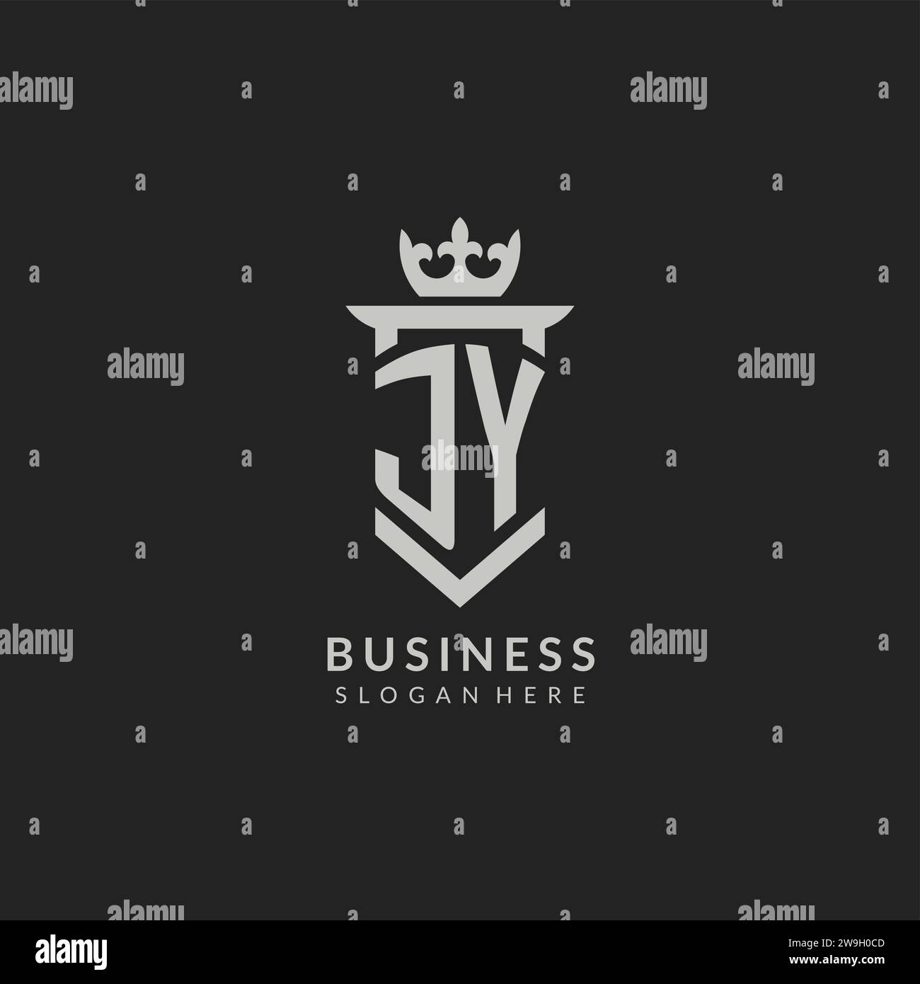 Initial JY shield and crown logo style vector graphic Stock Vector ...