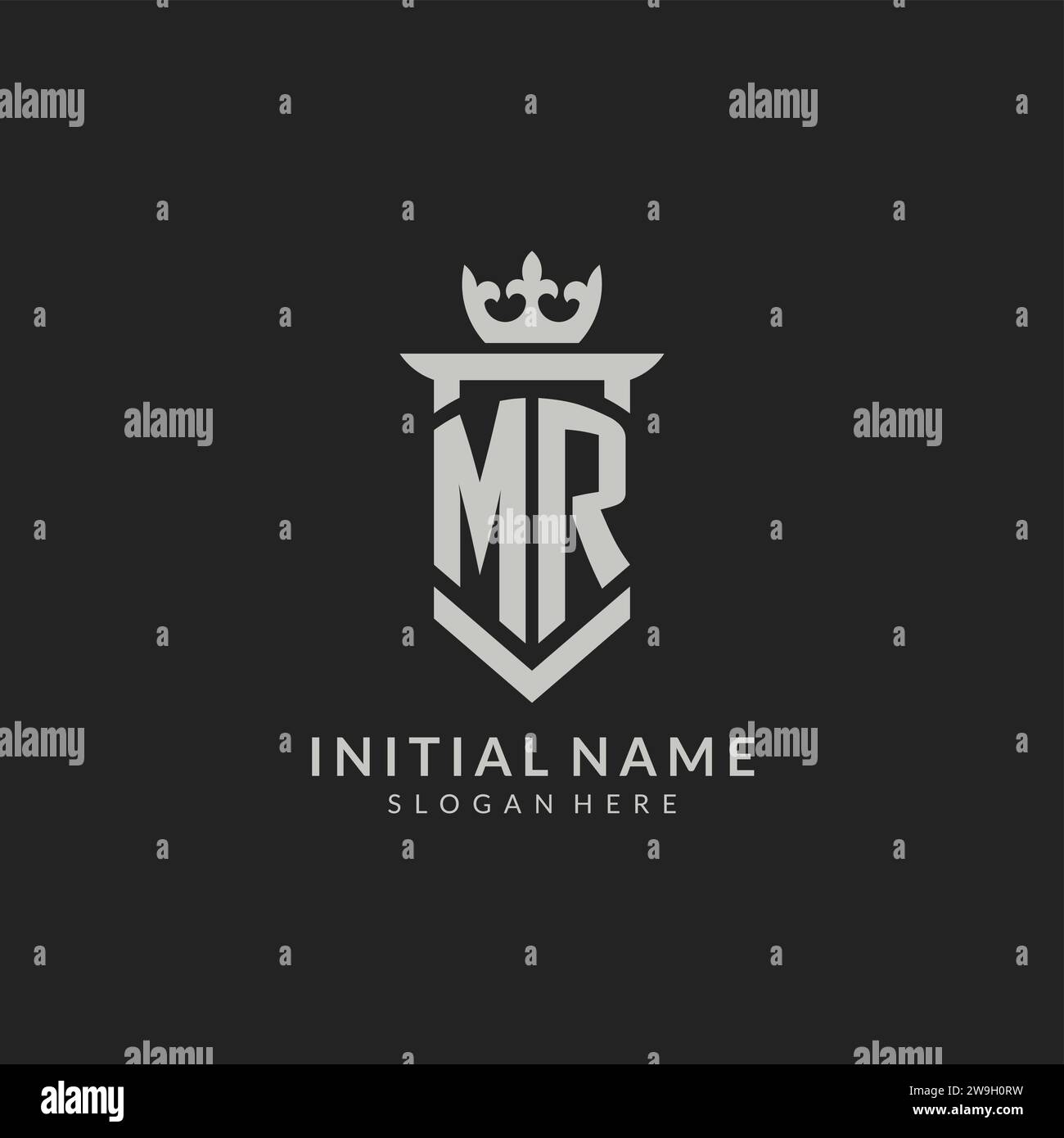 Initial MR shield and crown logo style vector graphic Stock Vector Image & Art - Alamy