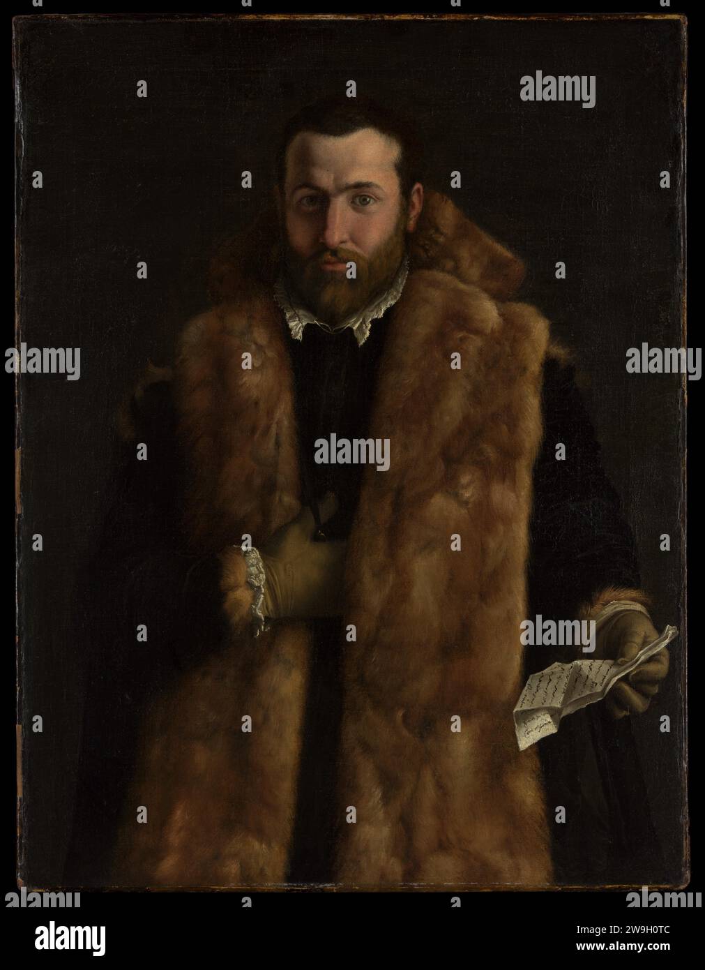 Portrait of a Man in a Fur-Trimmed Coat 1891 by Italian (Lombard ...