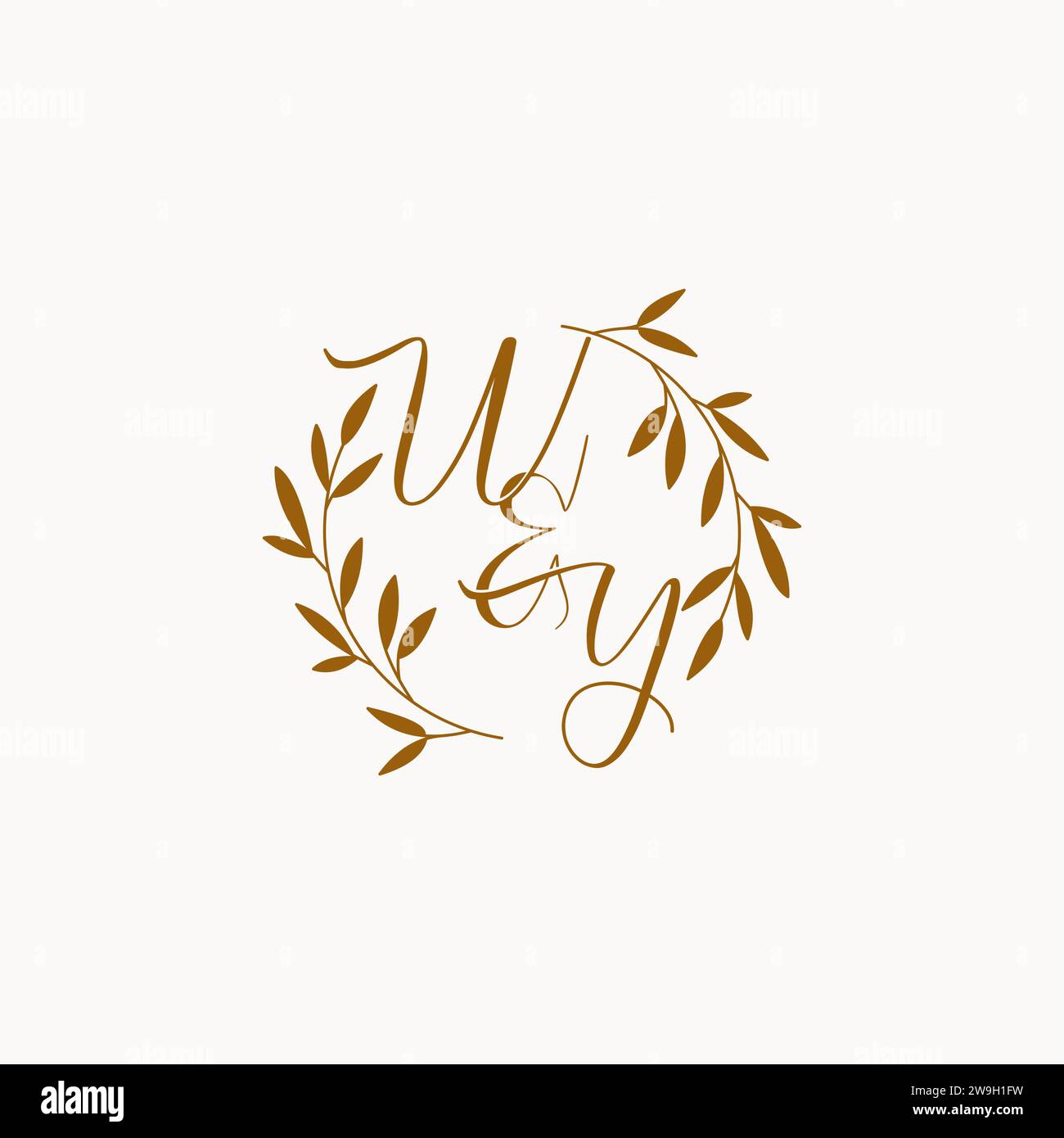 WY initial wedding monogram logo design Stock Vector Image & Art - Alamy