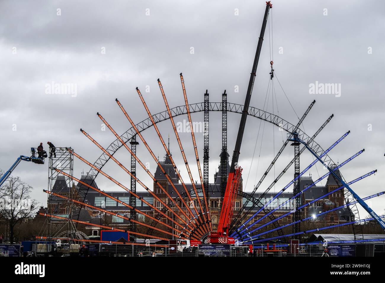 AMSTERDAM - Preparations are being made on Museumplein for the Electric ...