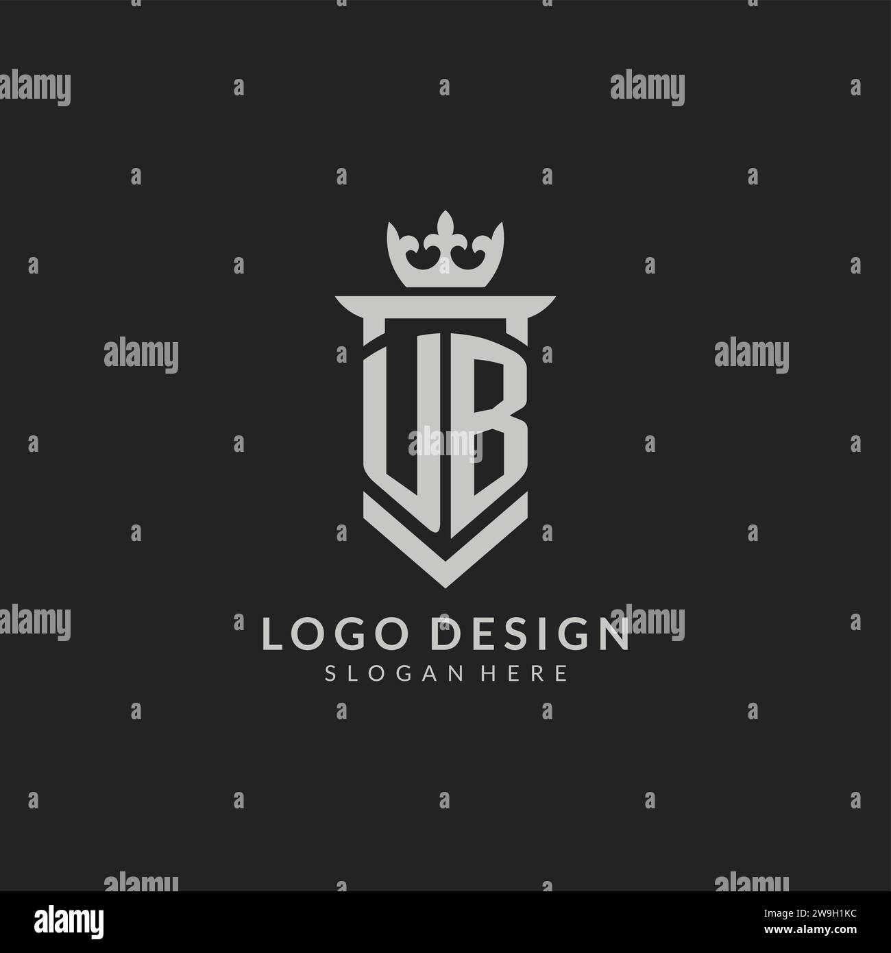 Initial UB shield and crown logo style vector graphic Stock Vector Image & Art - Alamy