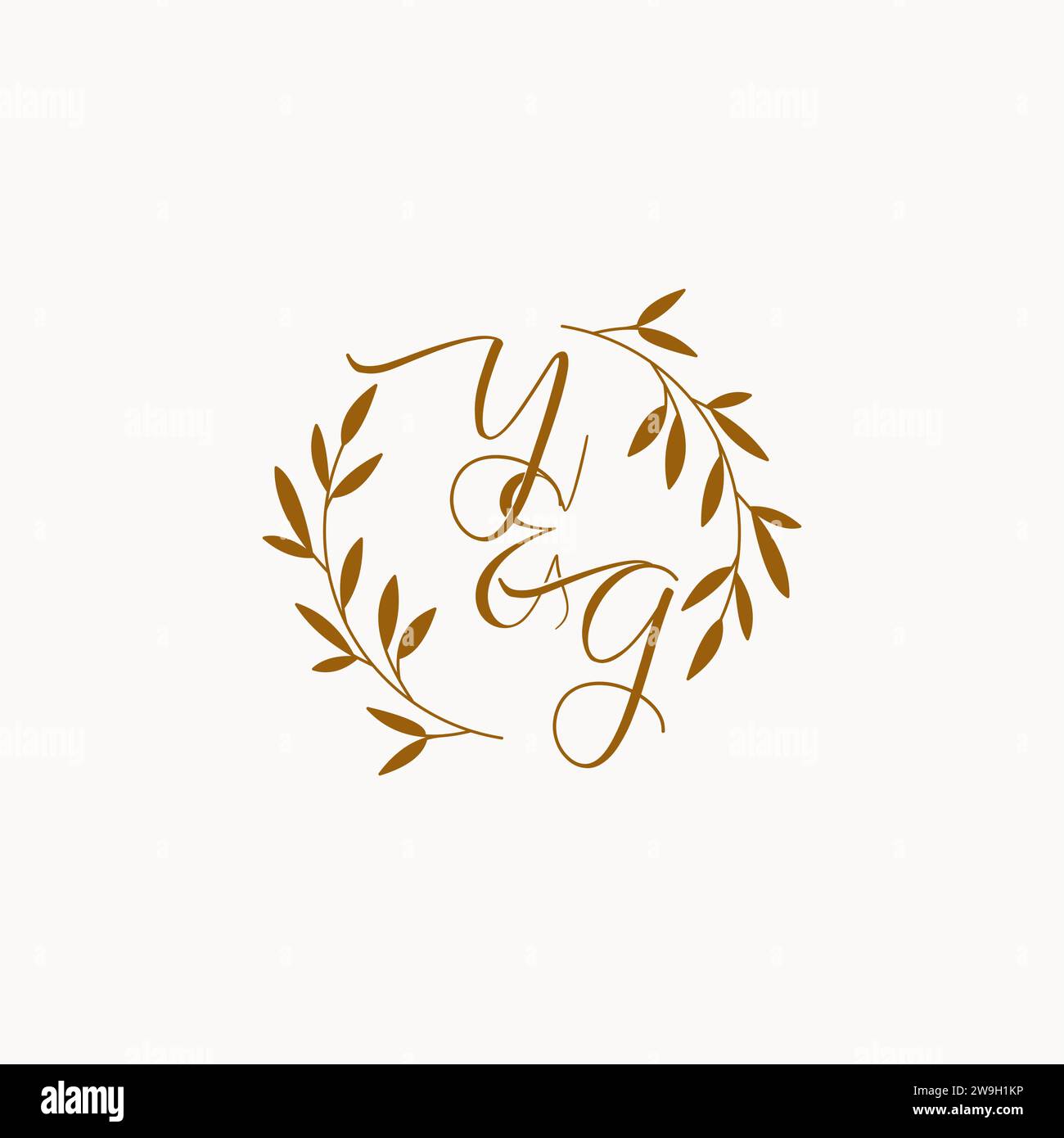 YG initial wedding monogram logo design Stock Vector Image & Art - Alamy