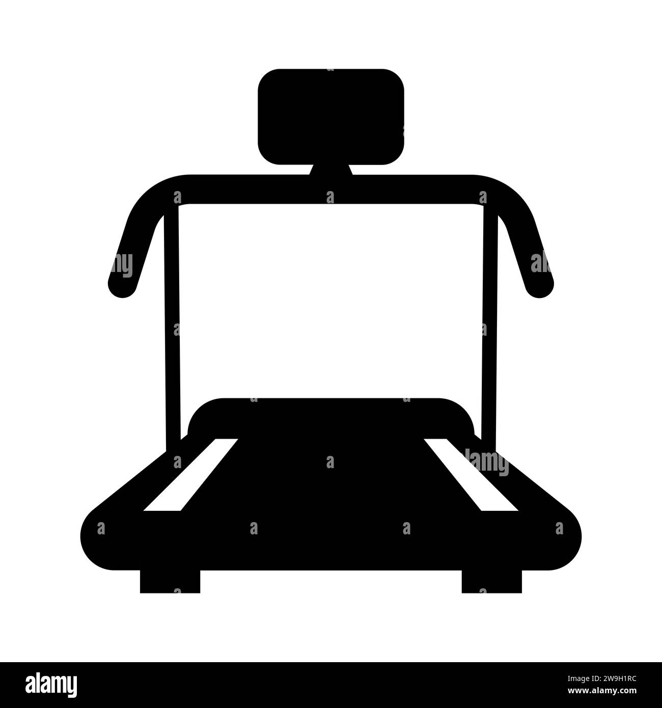 Treadmill black vector icon on white background Stock Vector Image ...