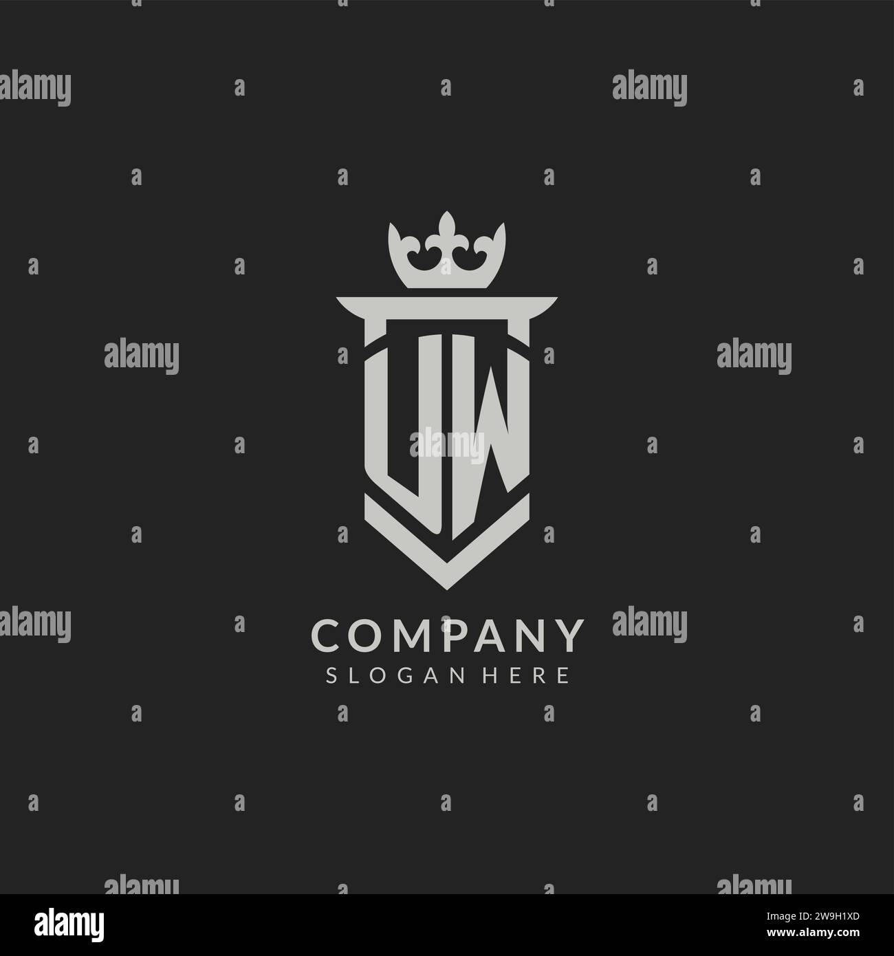 Initial UW shield and crown logo style vector graphic Stock Vector Image & Art - Alamy