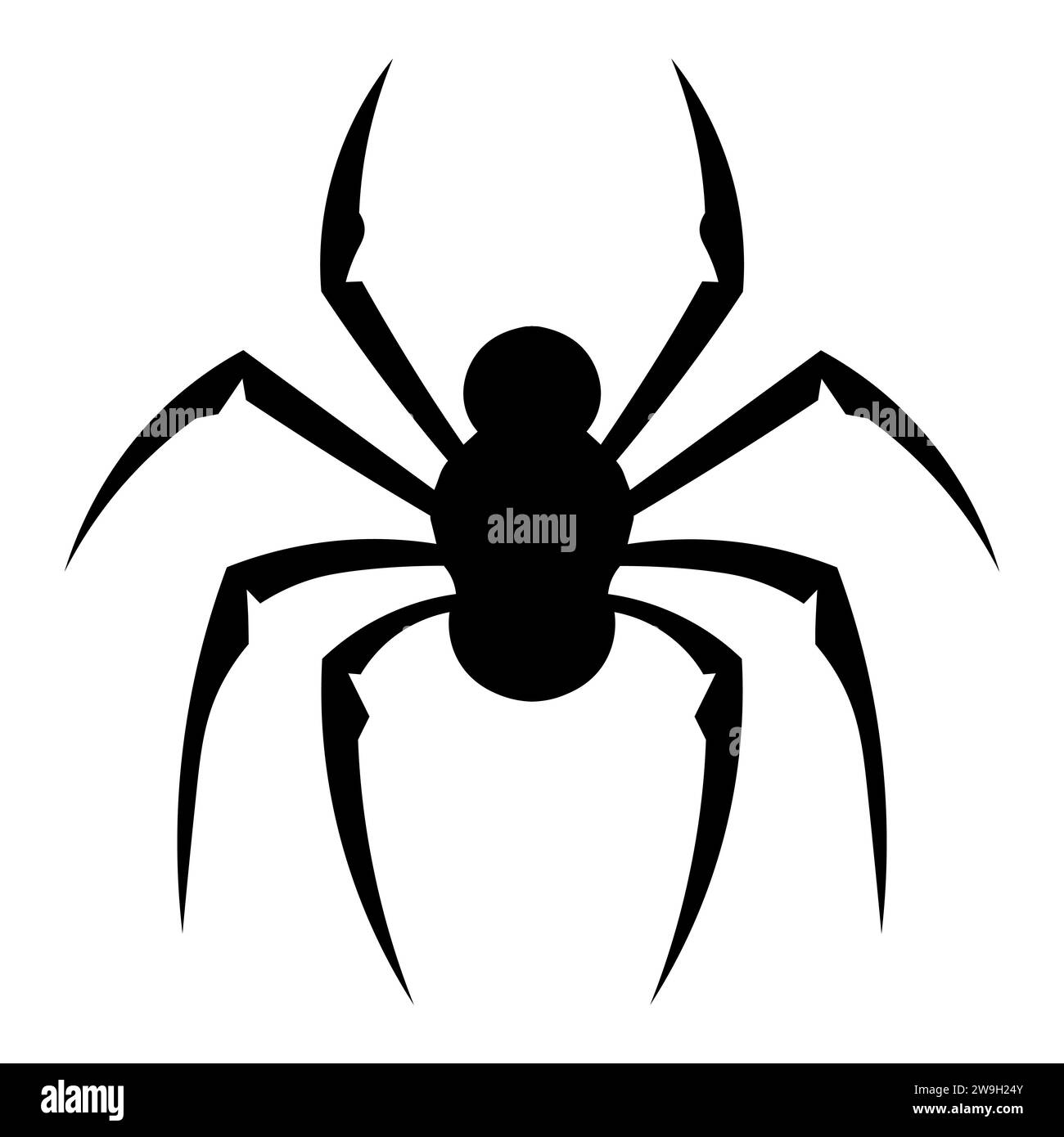 Spider black vector icon on white background Stock Vector Image & Art ...