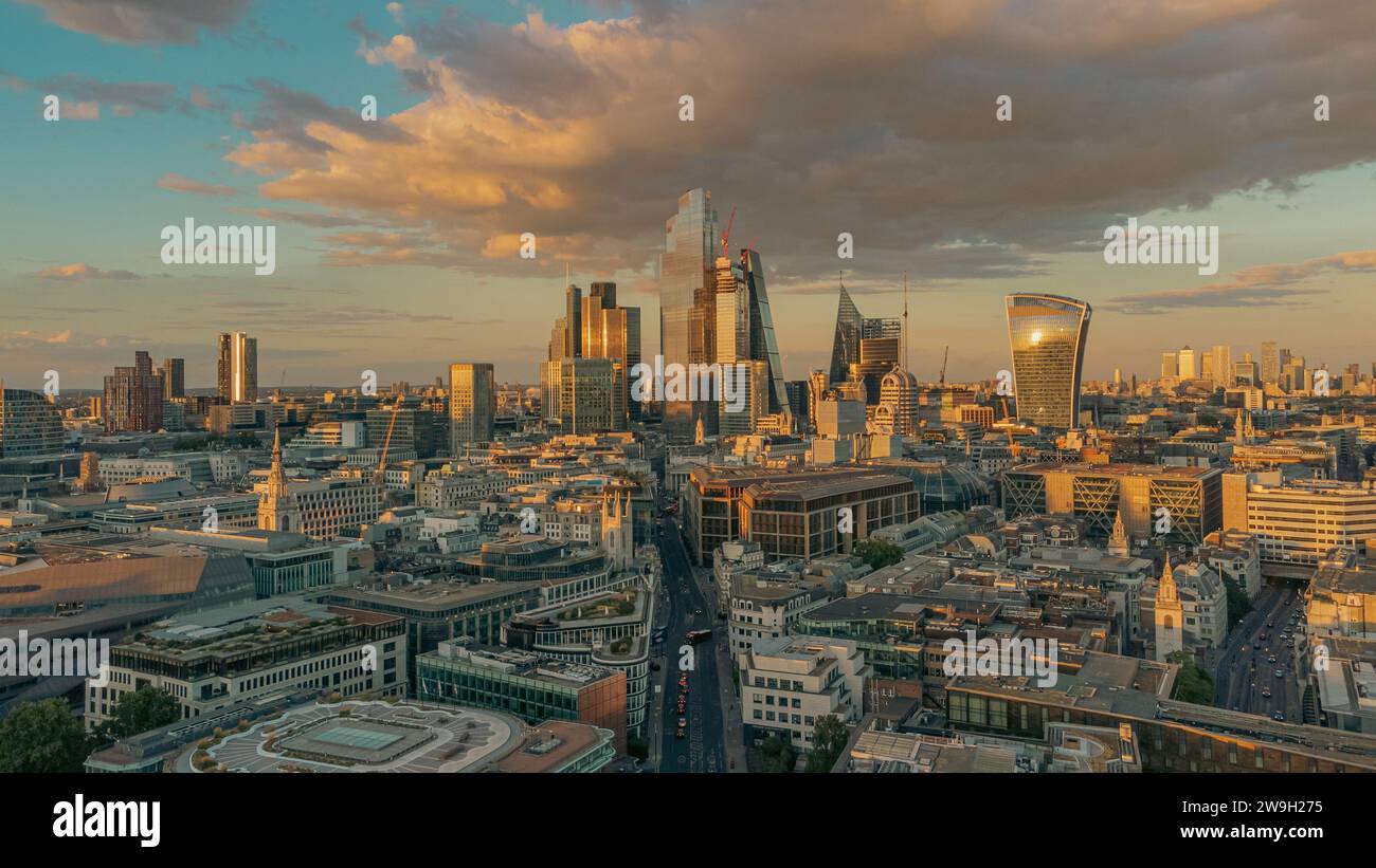 An aerial view of the beautiful landmarks of London, United Kingdom ...