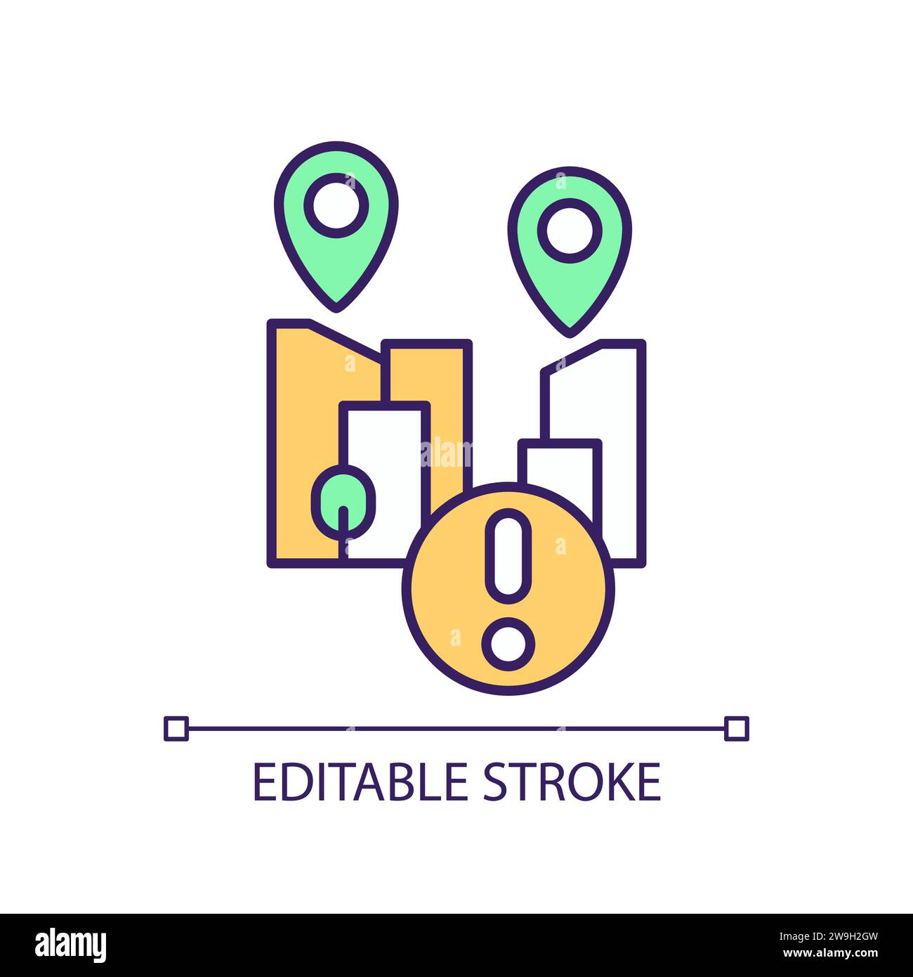 2D editable thin line infrastructure deficiency icon Stock Vector Image & Art - Alamy