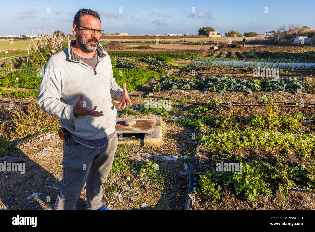 Sustainability Gardener of Xara Lodge in Rabat, Malta Stock Photo - Alamy