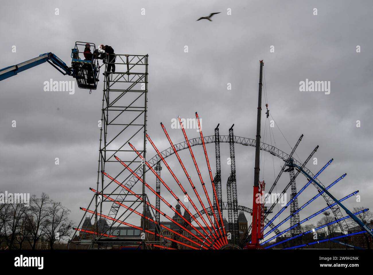 AMSTERDAM - Preparations are being made on Museumplein for the Electric ...