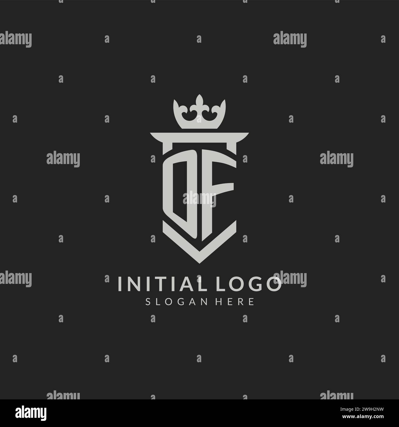 Initial shield logo Stock Vector Images - Alamy