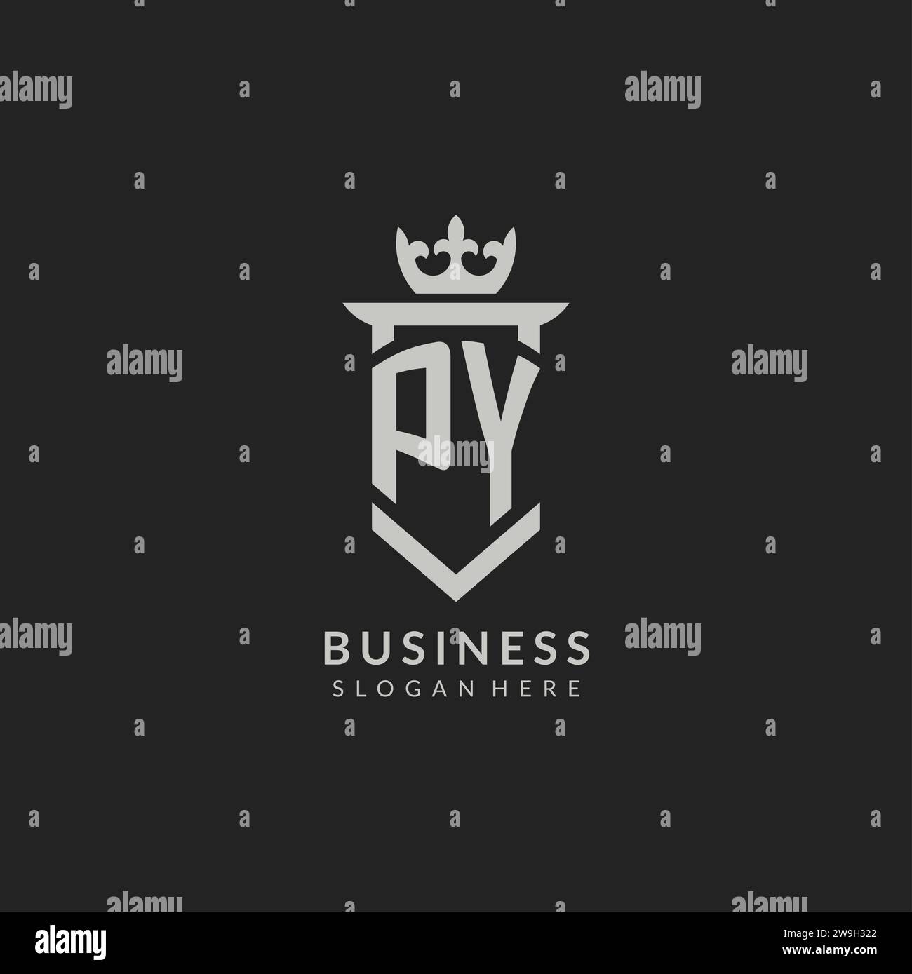 Initial PY shield and crown logo style vector graphic Stock Vector Image & Art - Alamy