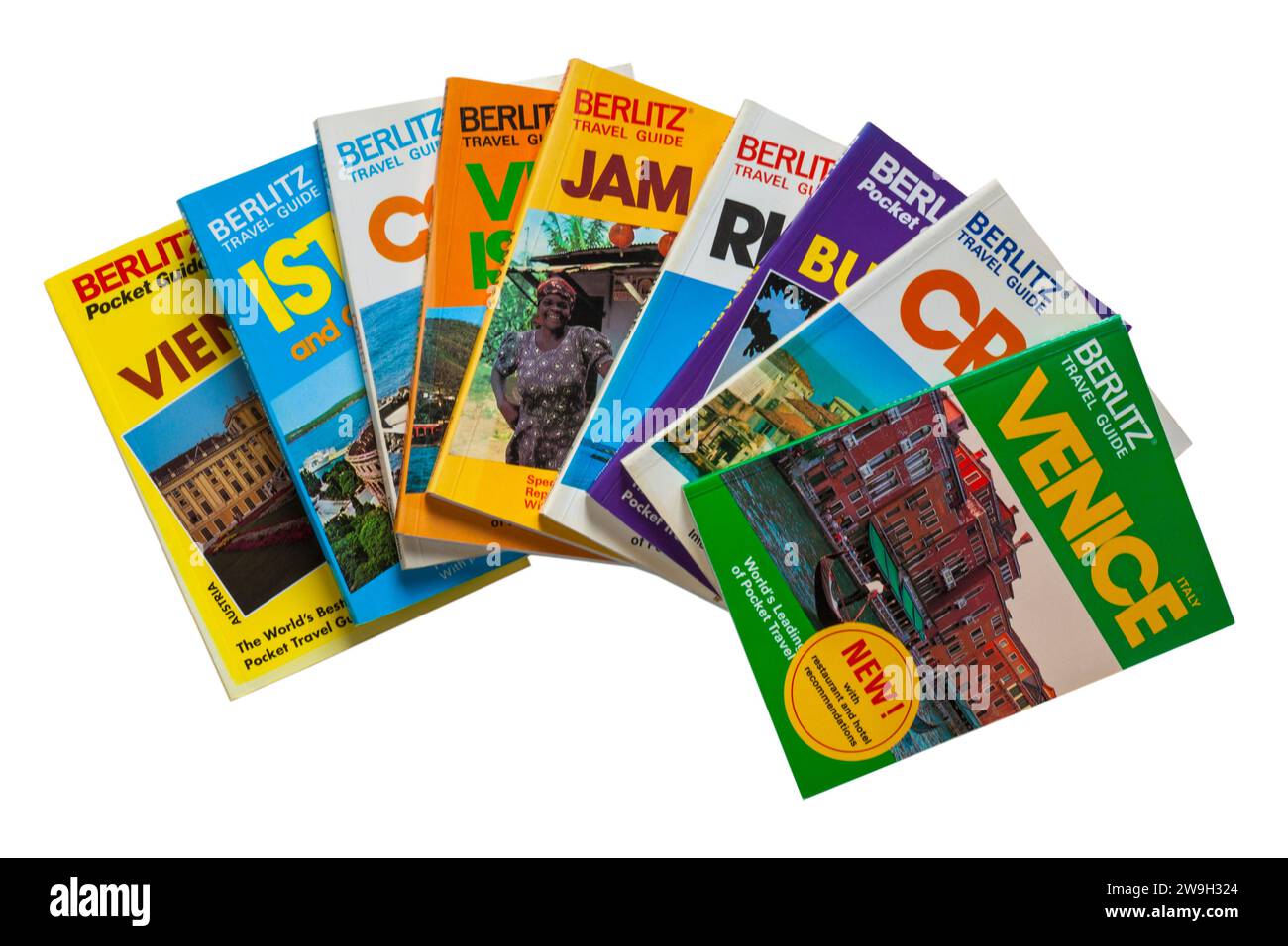 Berlitz Travel Guide books Travel Guidebooks isolated on white ...