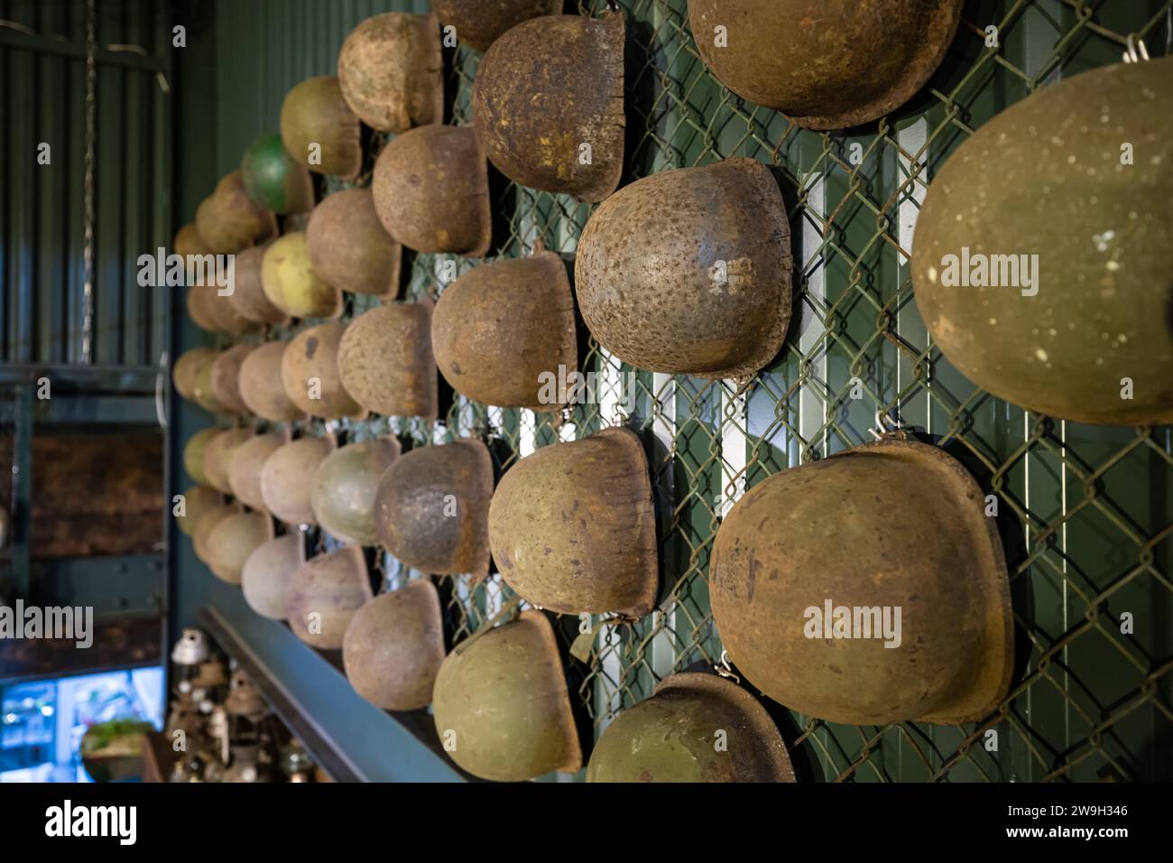 American helmets of the Vietnam War Stock Photo - Alamy