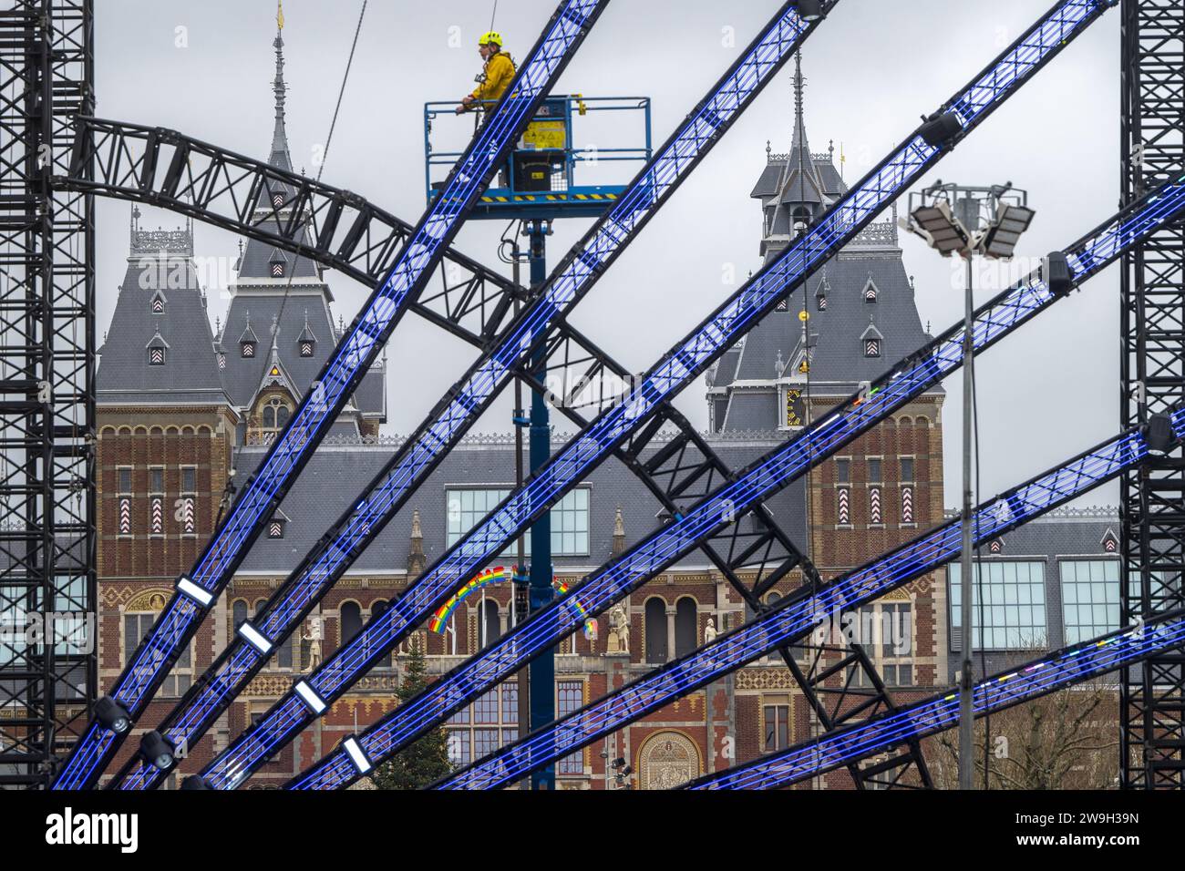AMSTERDAM - Preparations are being made on Museumplein for the Electric ...