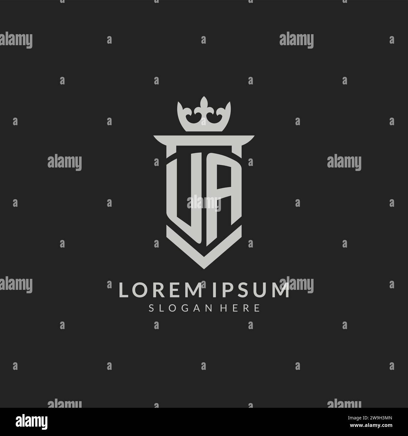 Initial UA shield and crown logo style vector graphic Stock Vector ...