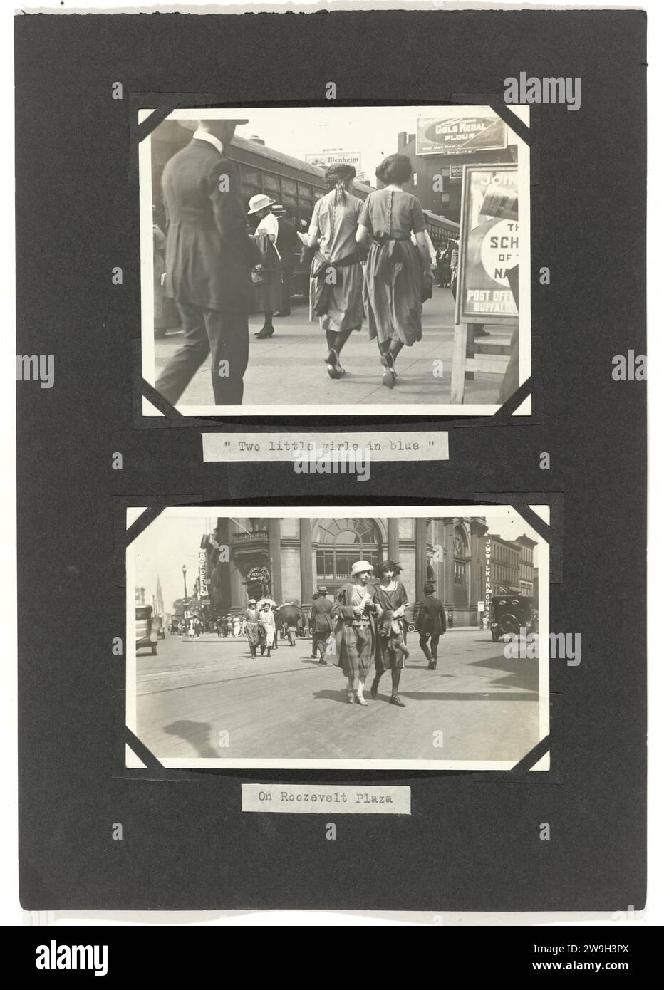 Two photos of women on the street in New York, Anonymous, 1926 ...