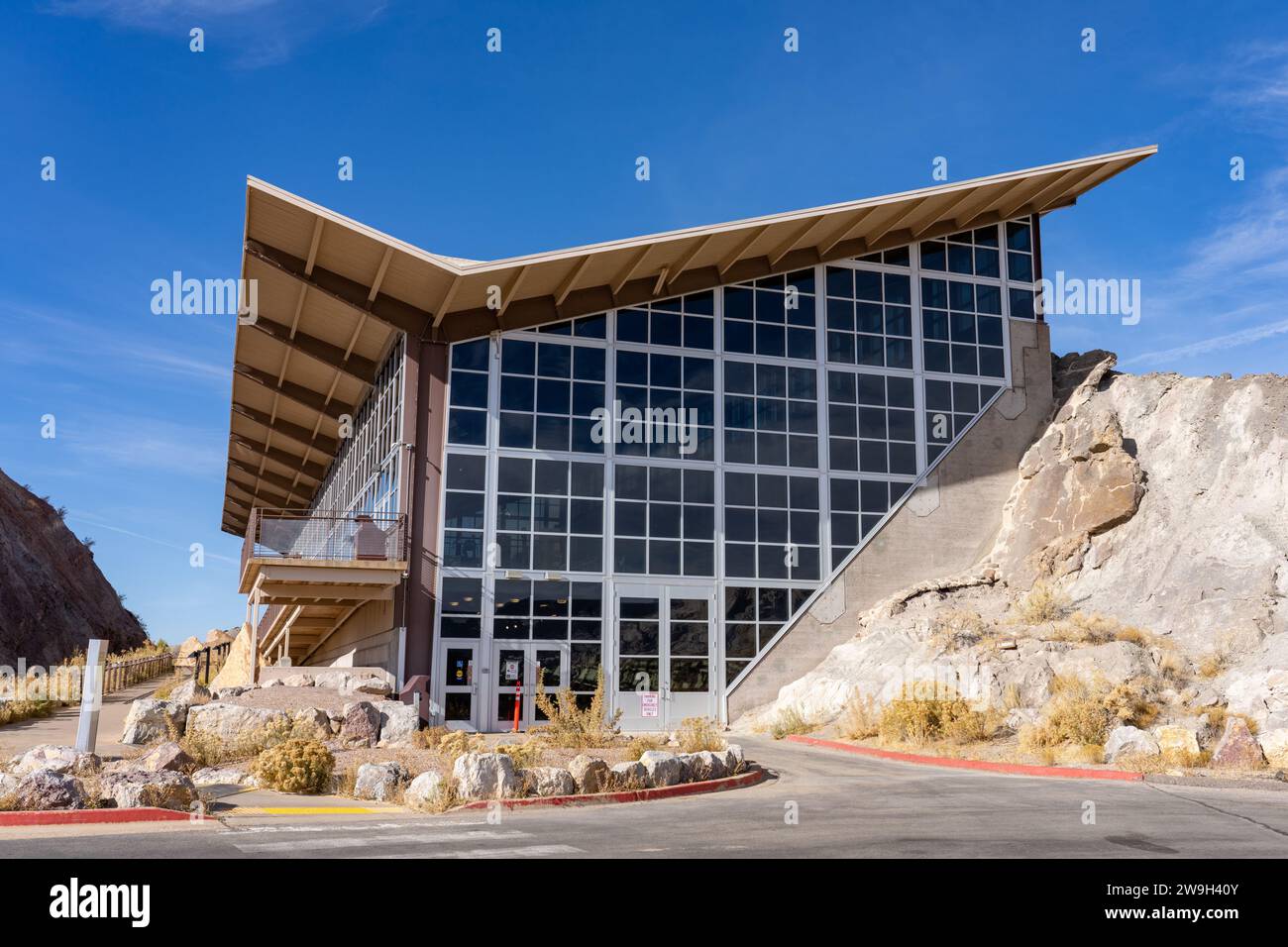 Exterior of the Quarry Exhibit Hall in Dinosaur National Monument near ...