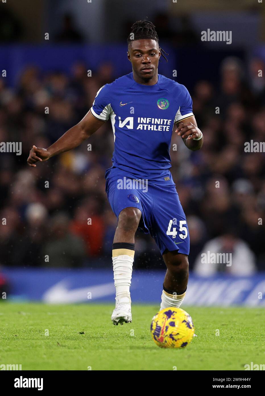 London, UK. 27th Dec, 2023. Romeo Lavia of Chelsea during the Premier ...