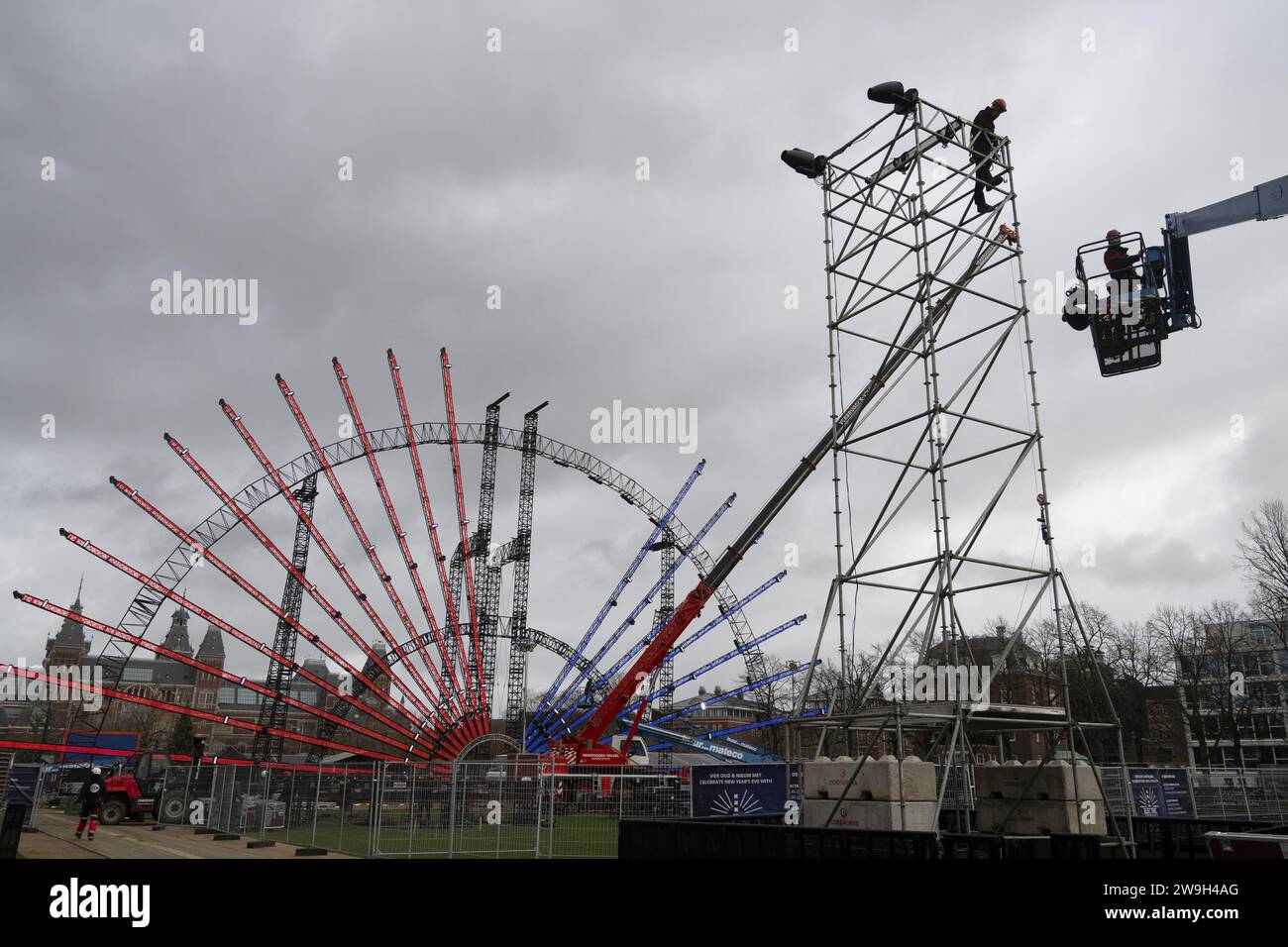 AMSTERDAM - Preparations are being made on Museumplein for the Electric ...
