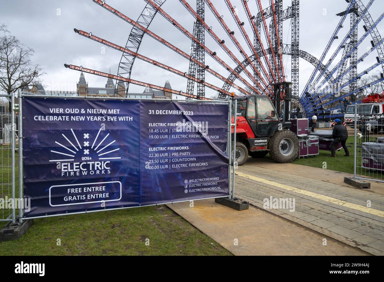 AMSTERDAM - Preparations are being made on Museumplein for the Electric ...