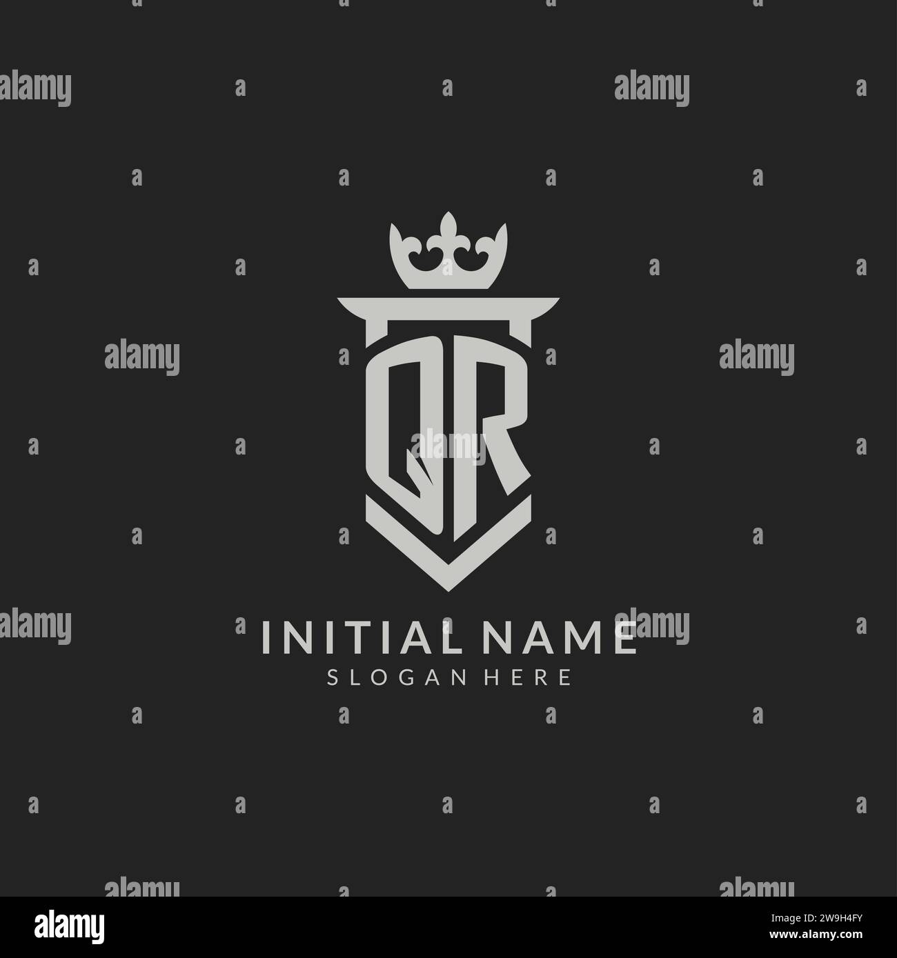 Qr initial logo hi-res stock photography and images - Alamy