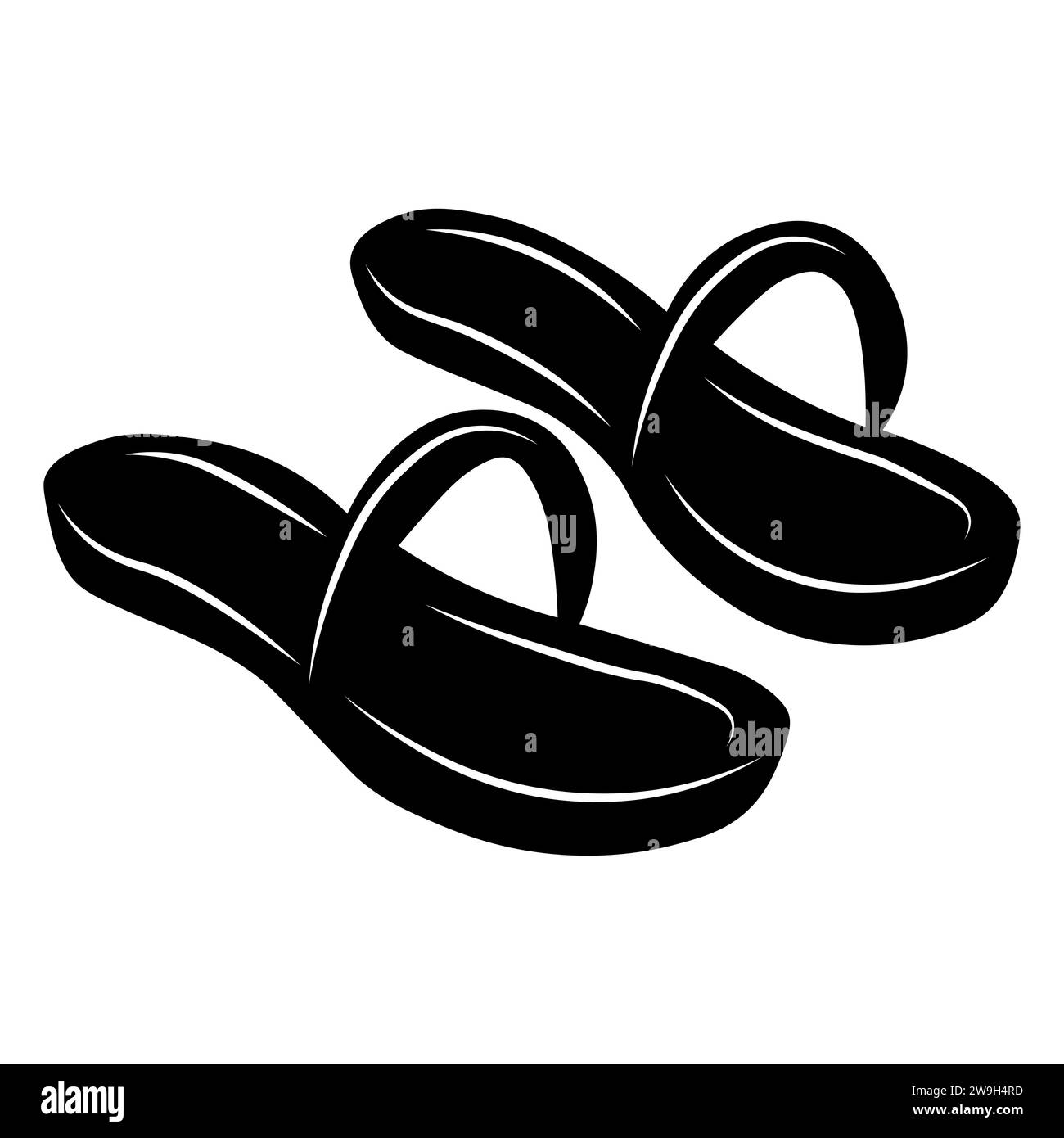 Rubber slippers Black and White Stock Photos & Images - Alamy